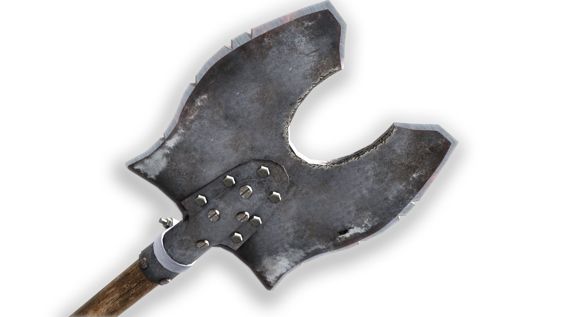 3D model Battle Stylized axe weapon Low Poly 3d model ARVR VR / AR ...