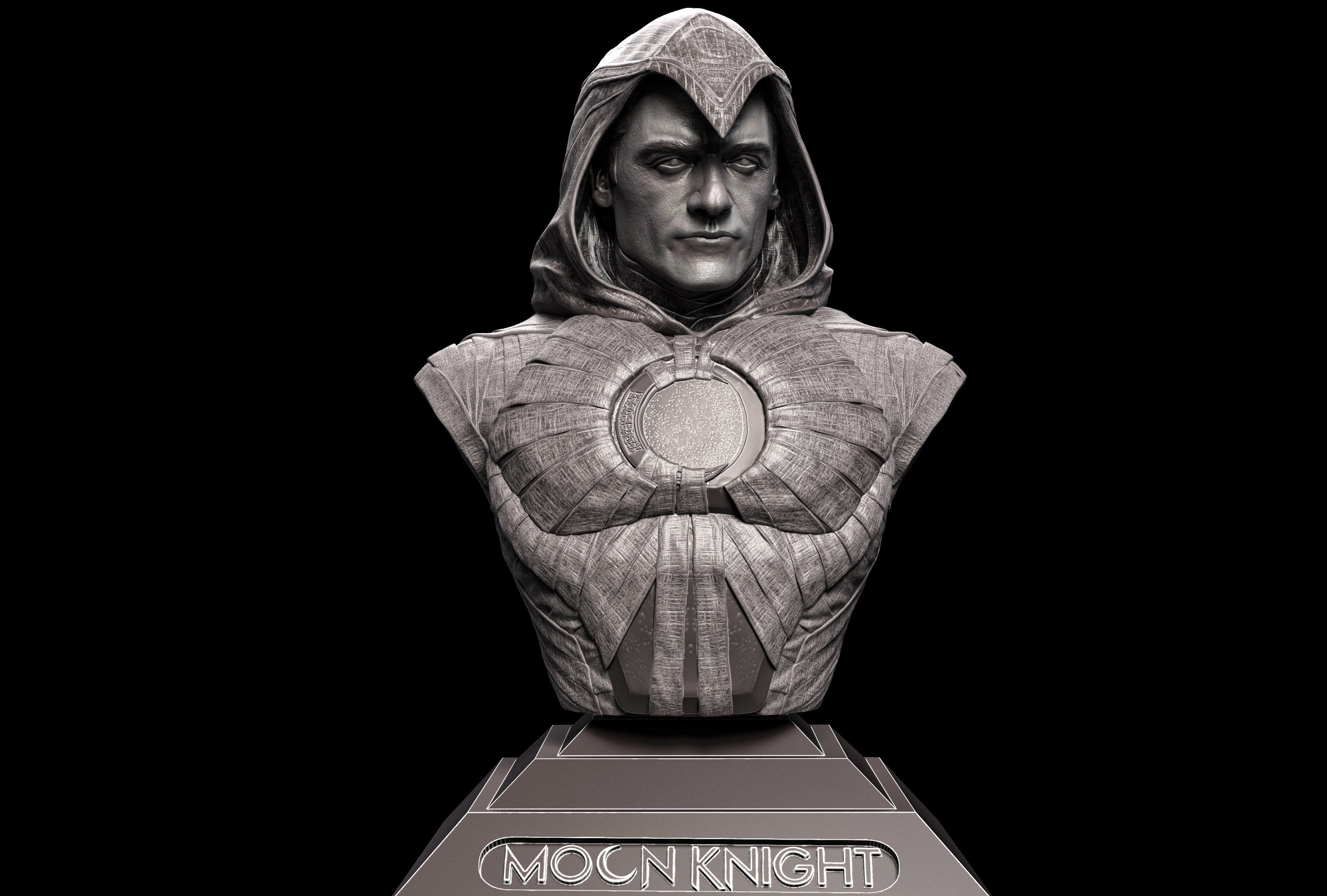 Oscar Isaac- Moon Knight Bust 3D model 3D printable | CGTrader