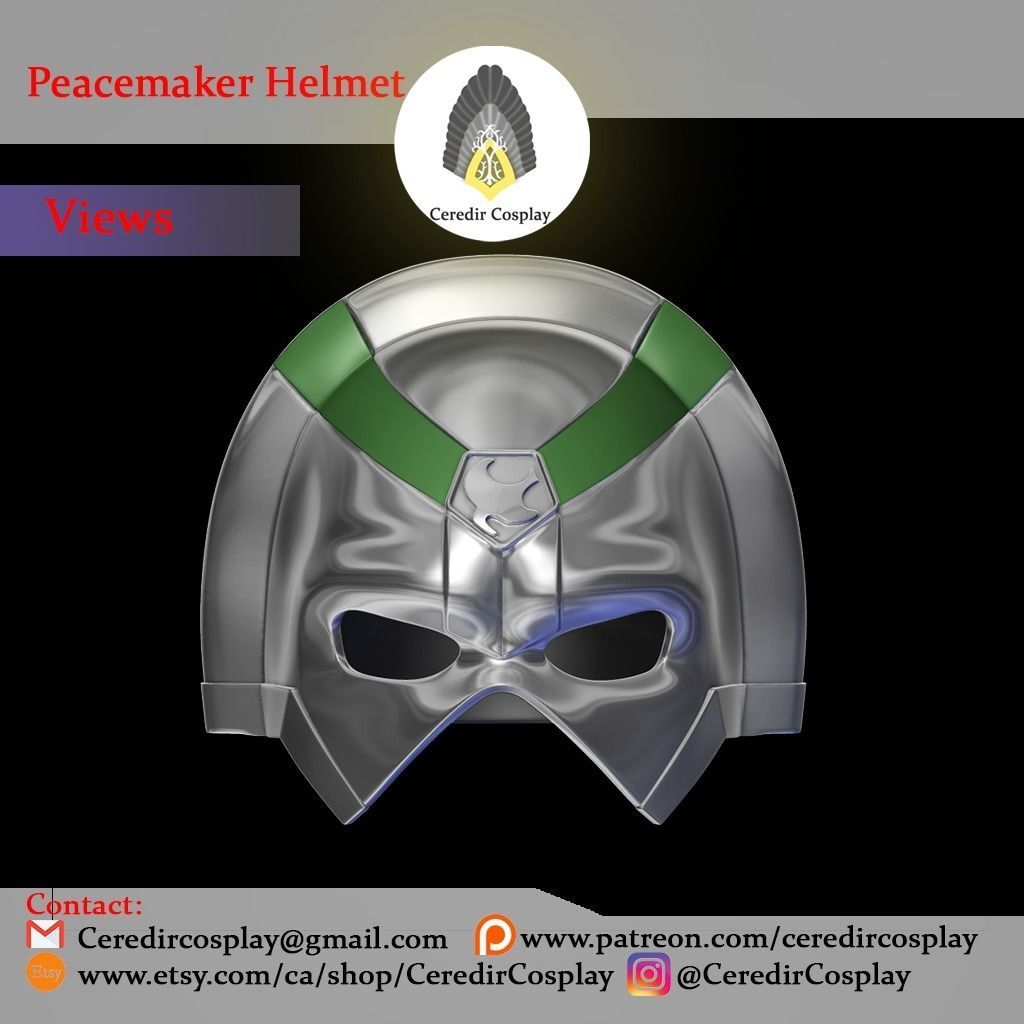 Peacemaker helmet 3 variations from new show 3D model 3D printable ...