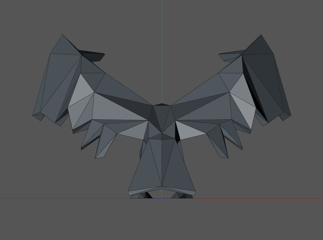 Low Poly Eagle origami 3D model 3D printable | CGTrader