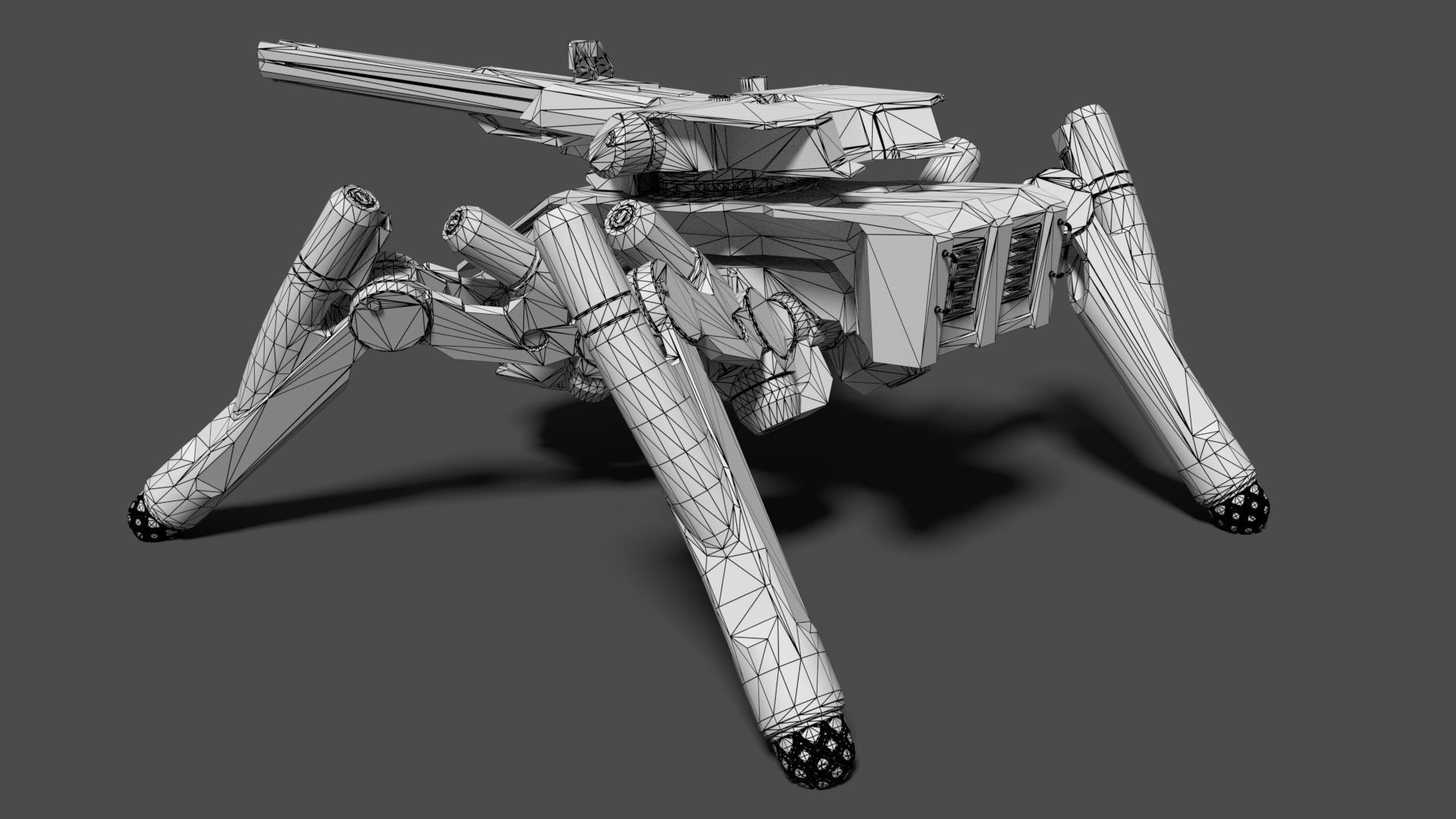 Animated Spider Tank 3D model animated rigged | CGTrader