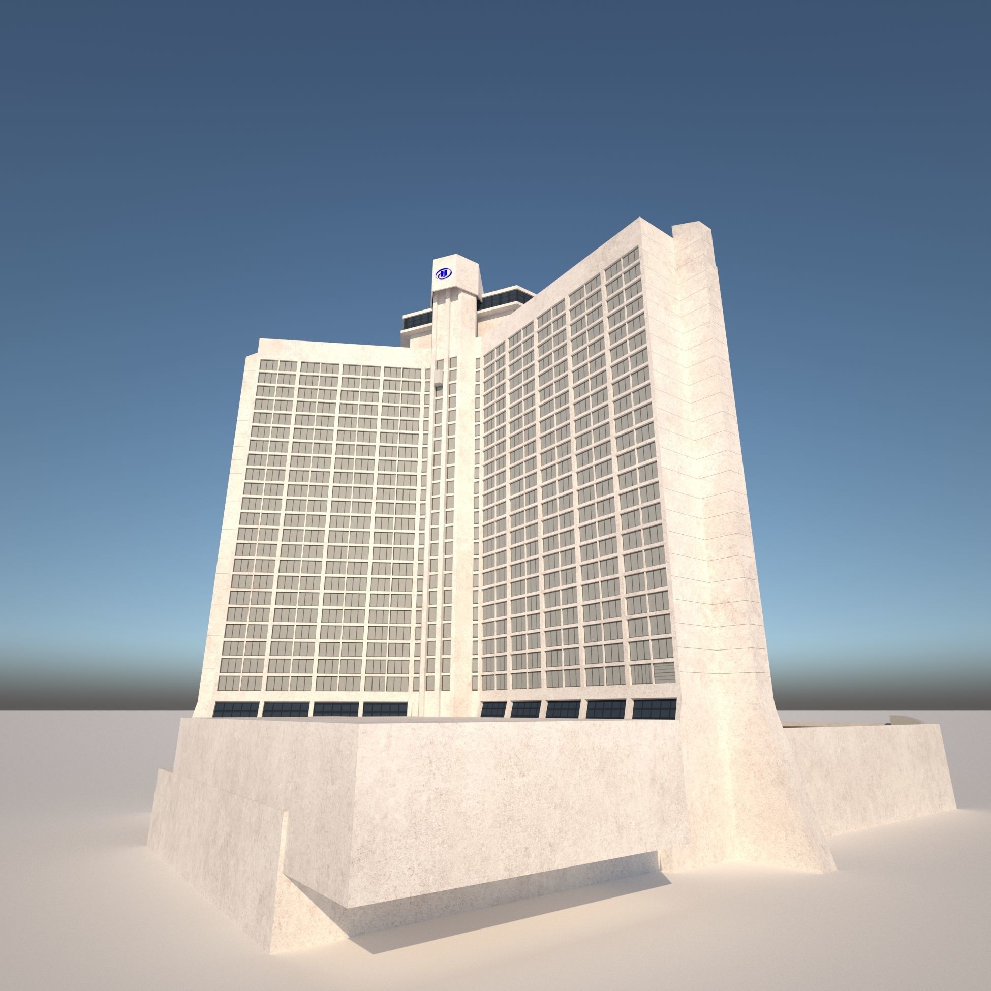 Hotel Hilton Atlanta 3D model | CGTrader