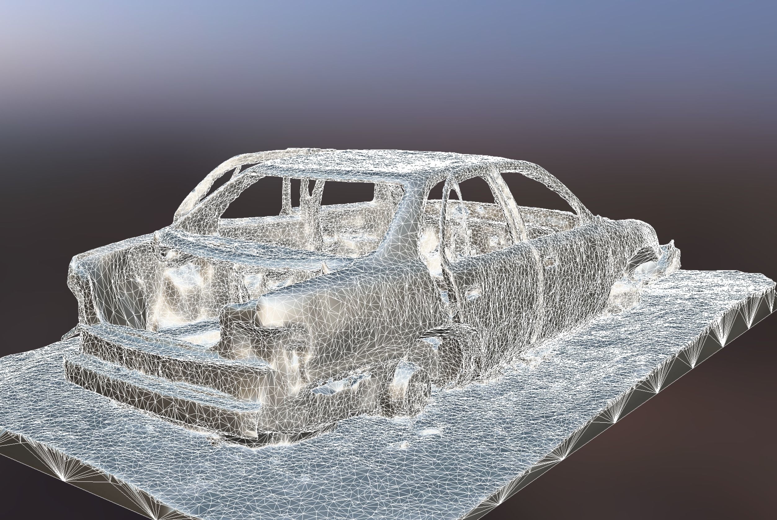 Destroyed graffiti car burned scan junk scrap 3D model | CGTrader