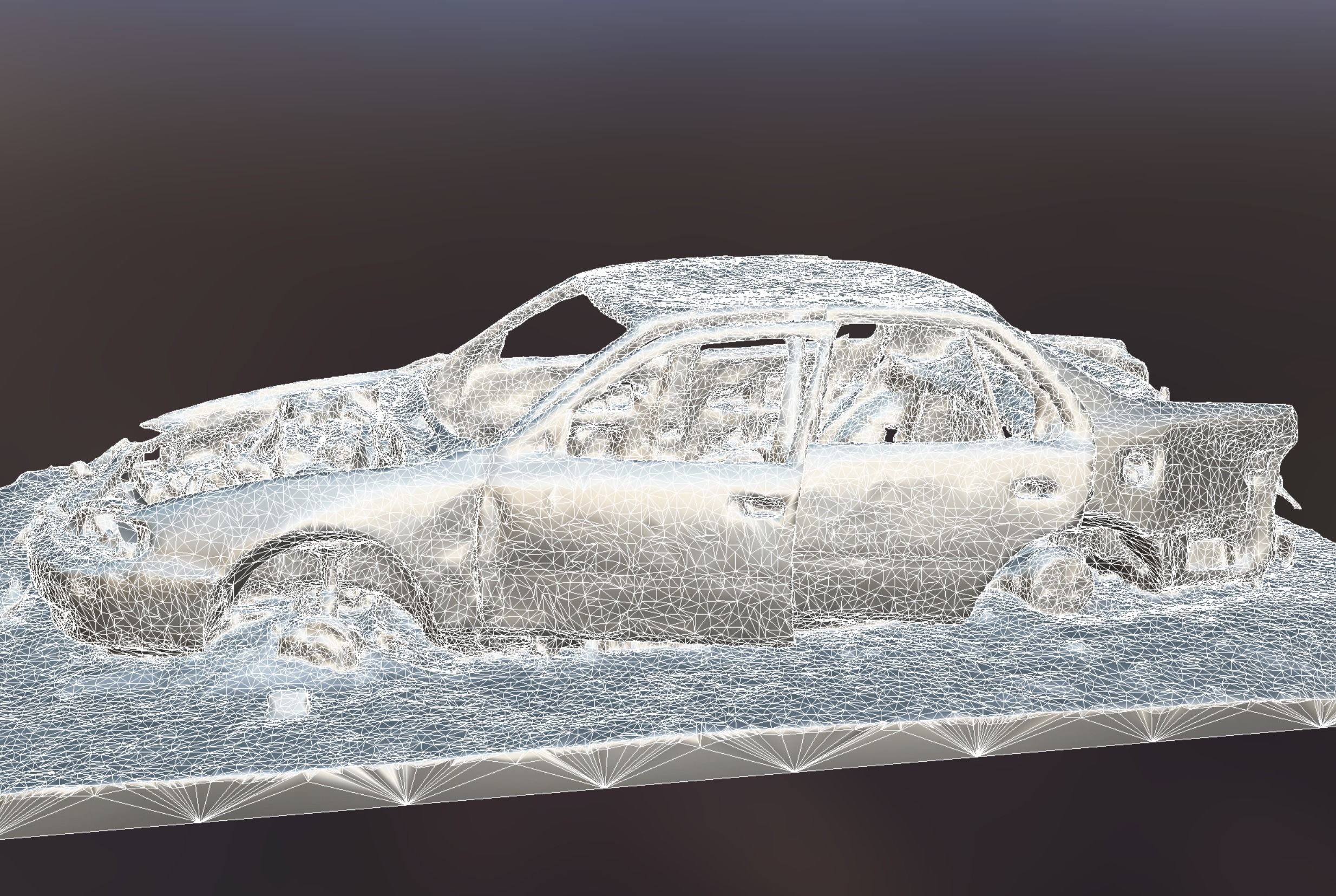 Destroyed graffiti car burned scan junk scrap 3D model | CGTrader