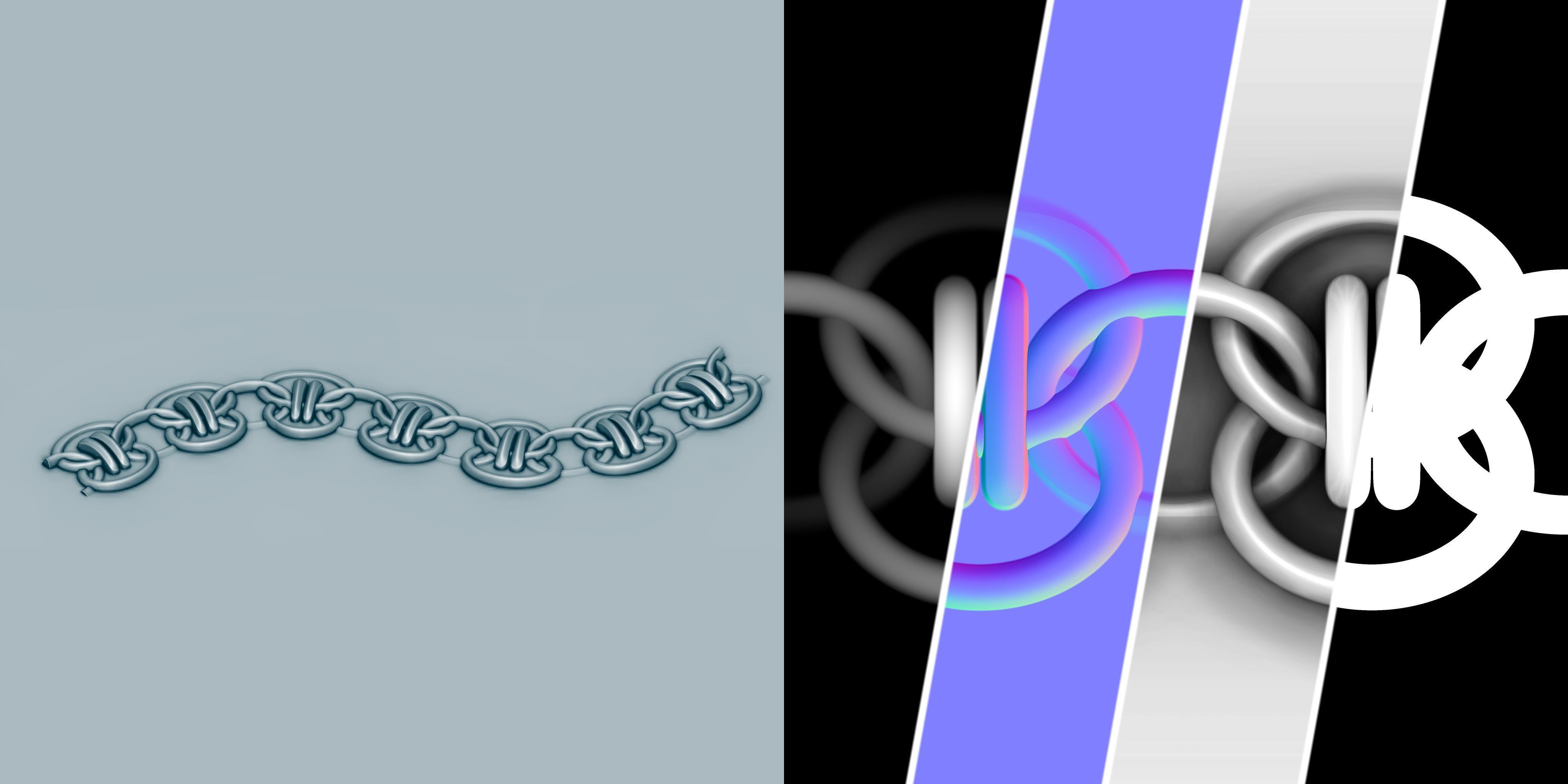 Texture Chainmail Trims Alpha Pack - PNG - 4K - SBSAR VR / AR / low ...