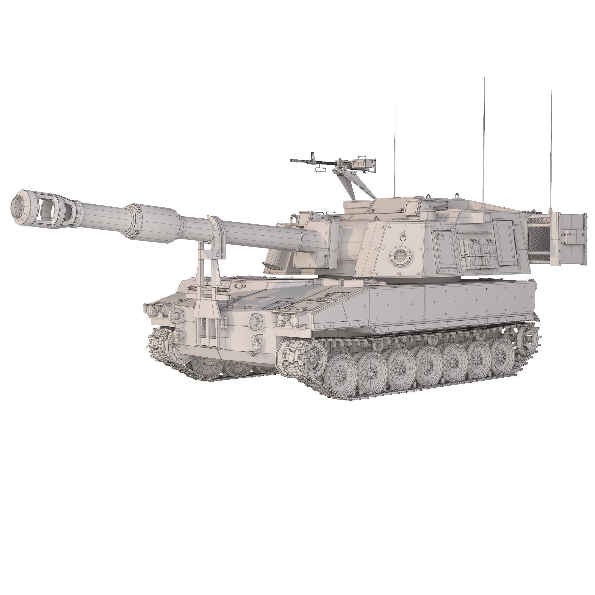 Self-Propelled Howitzer M109A6 Paladin 2019 3D model | CGTrader