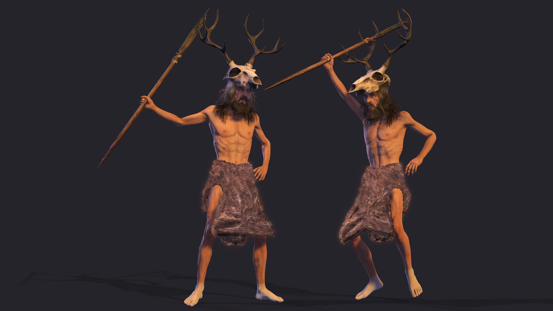 Caveman High quality character full Rigged and Animated 3D model ...