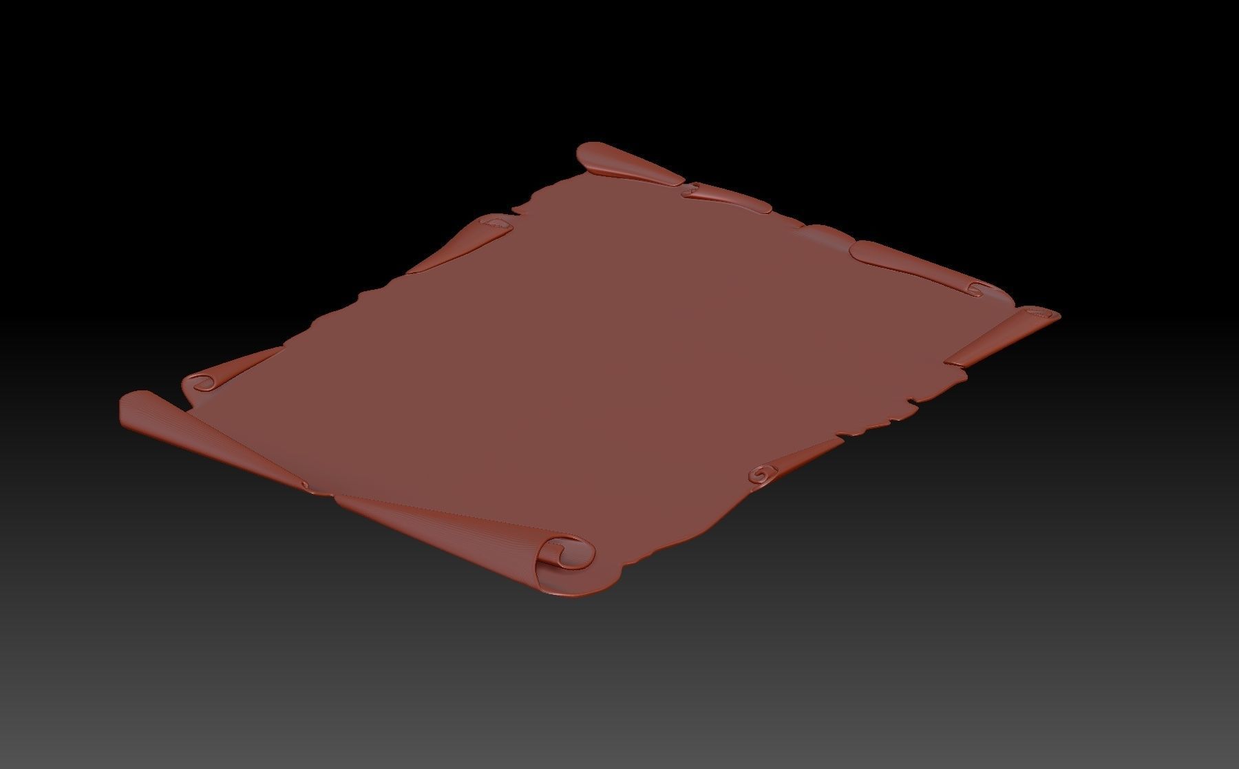 Parchment scroll 3D model 3D printable | CGTrader