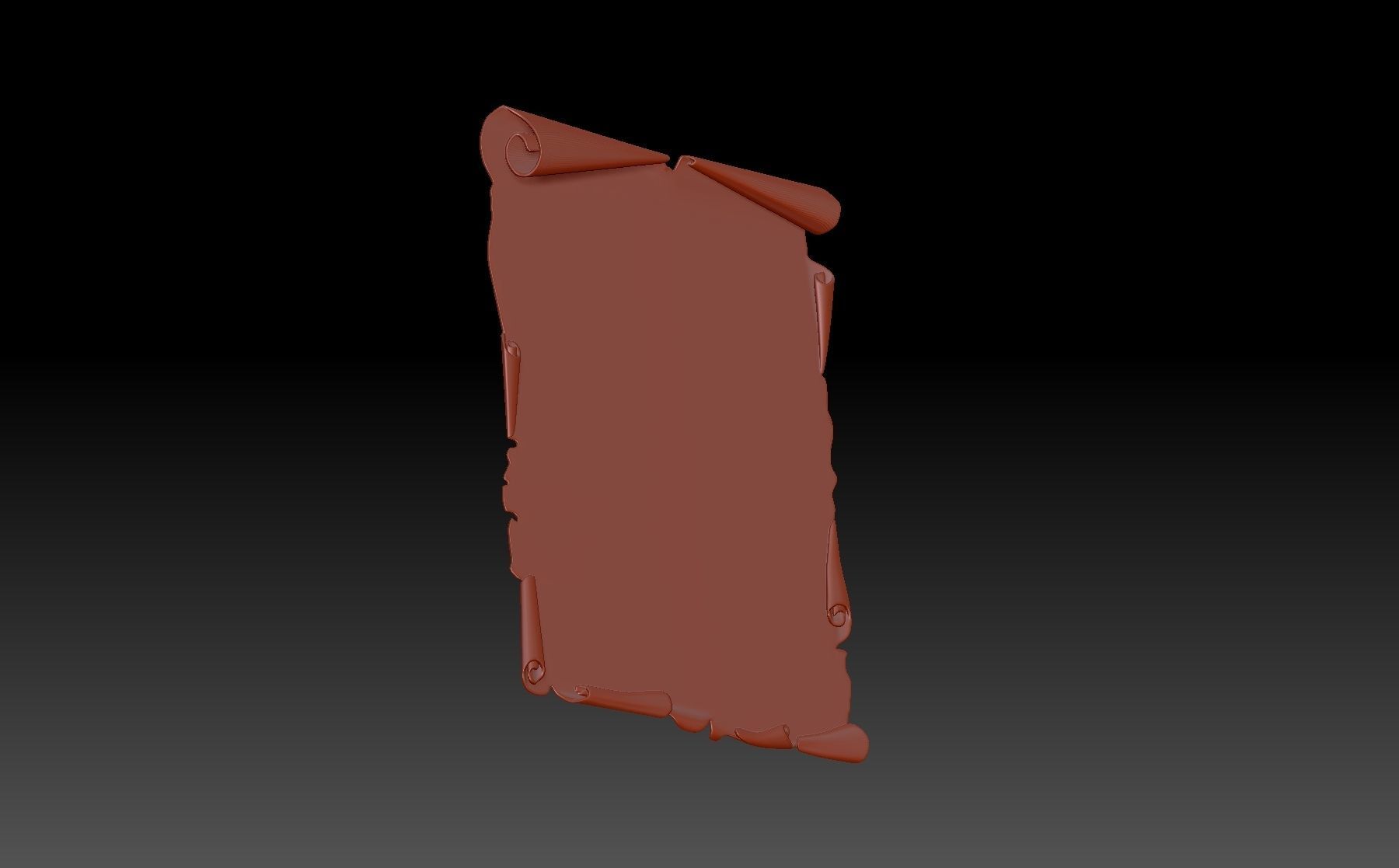 Parchment scroll 3D model 3D printable | CGTrader