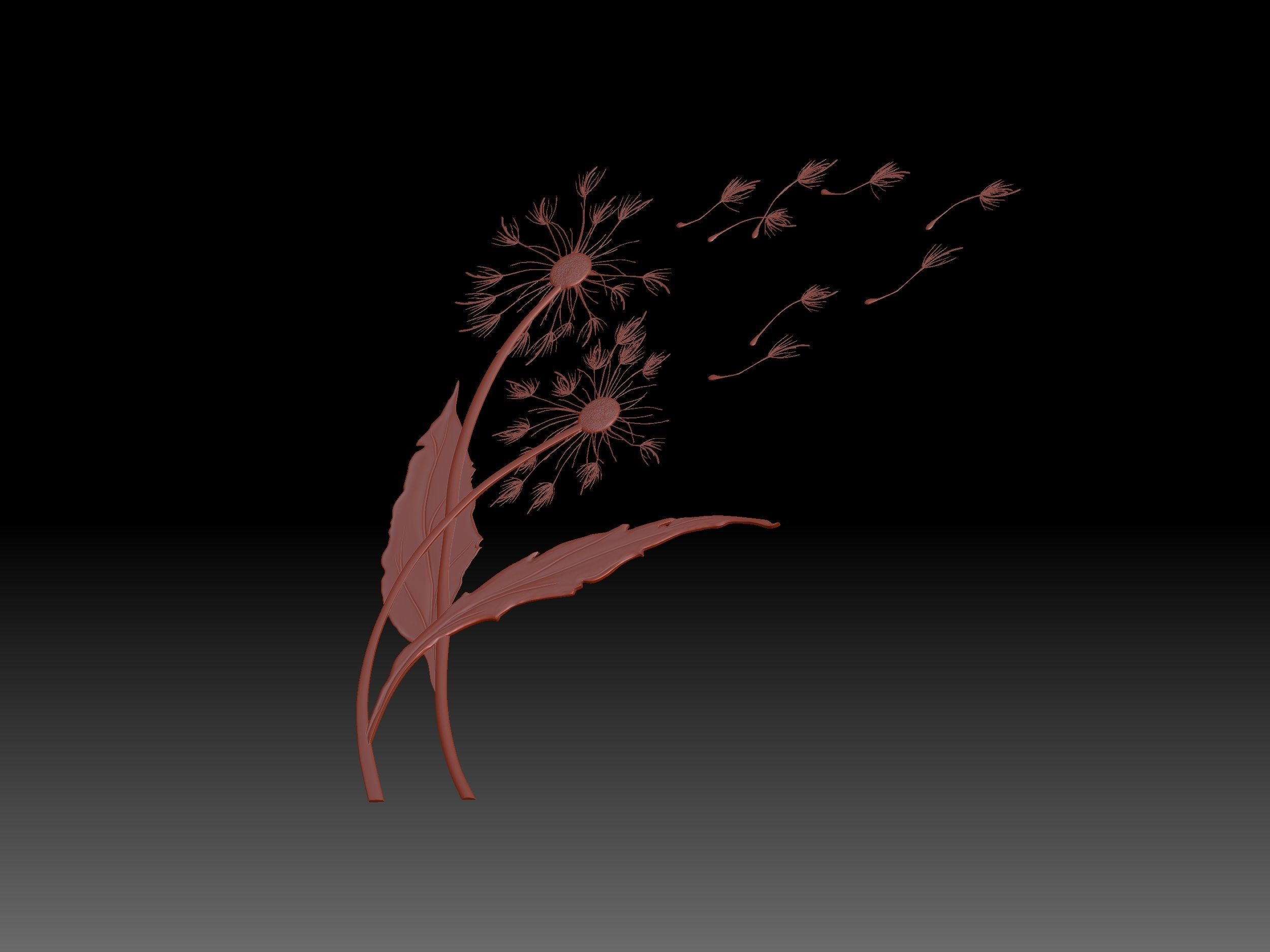 Dandelion 3D model 3D printable | CGTrader