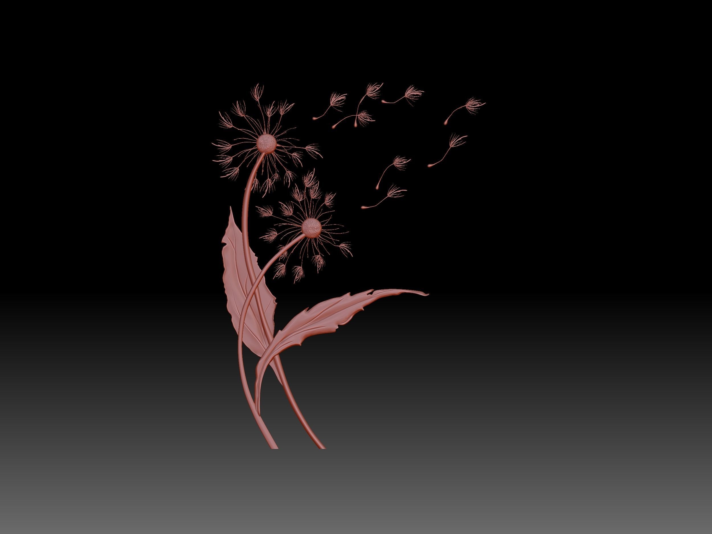 Dandelion 3D model 3D printable | CGTrader