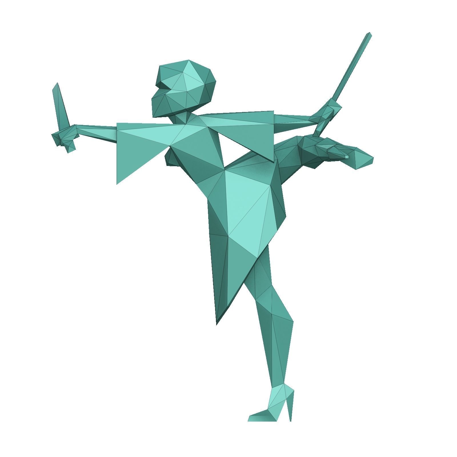 Low poly ninja shinobi 3D model 3D printable | CGTrader