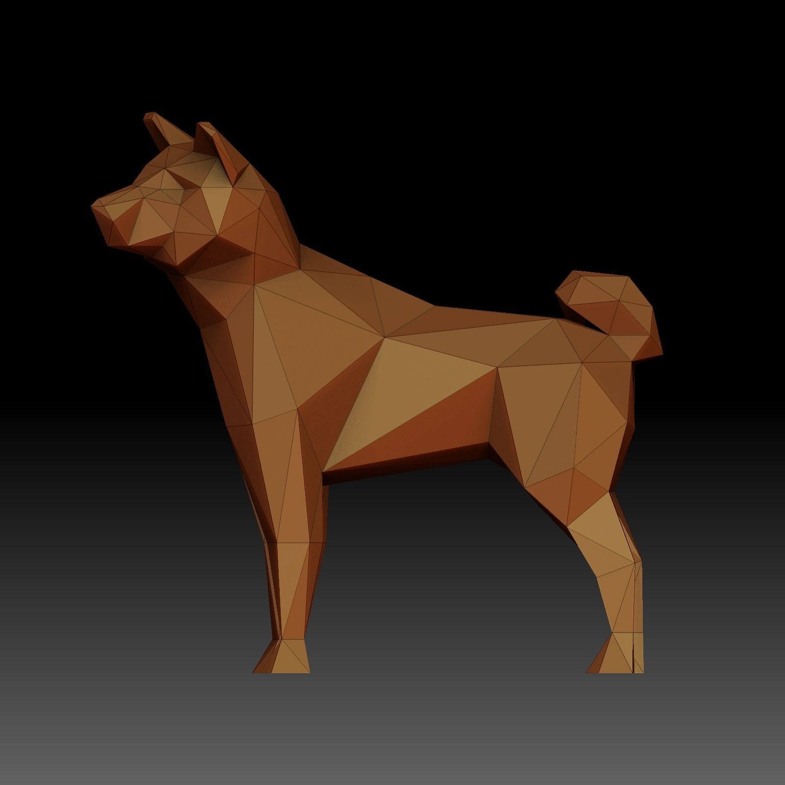 Low poly Shiba inu 3D model 3D printable | CGTrader