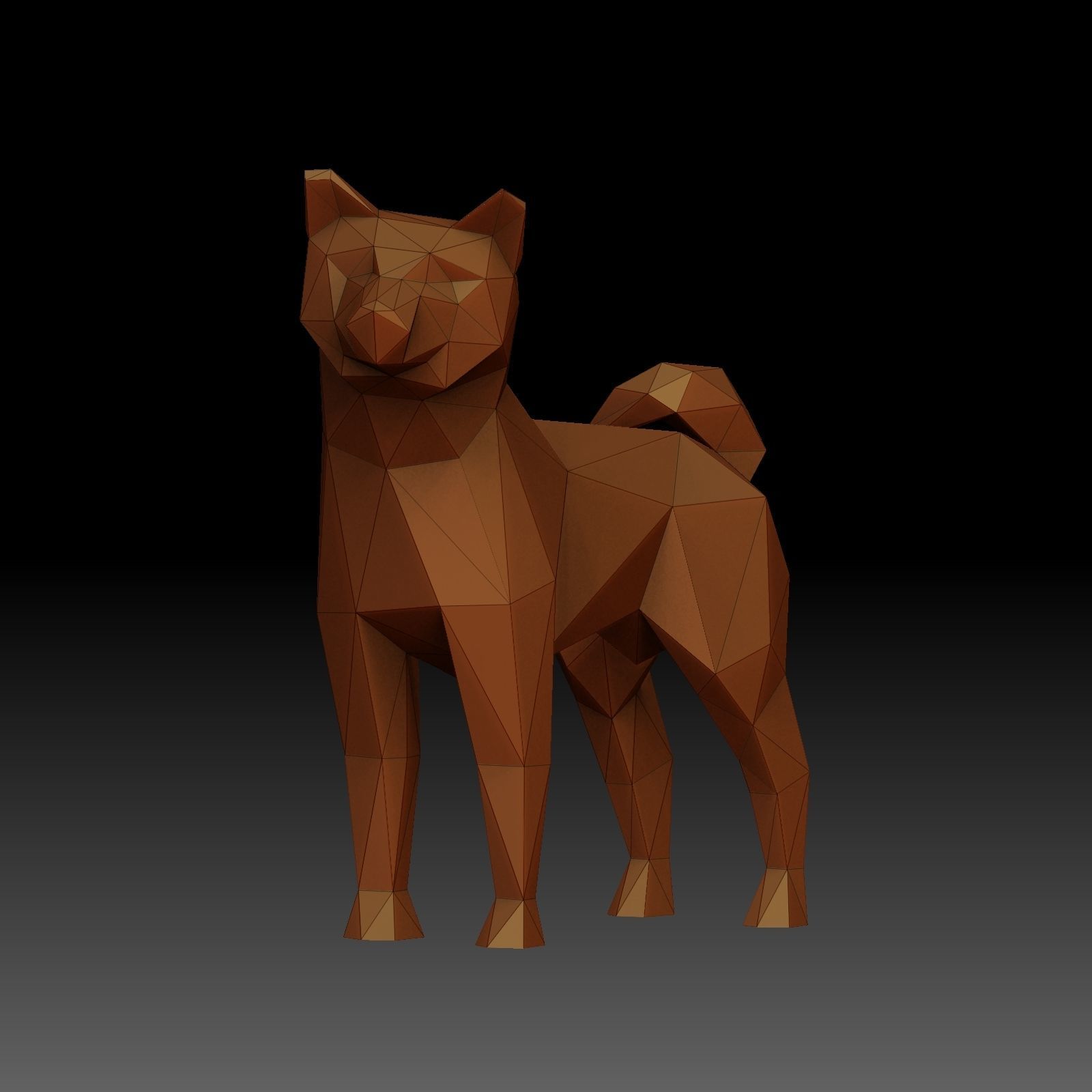Low poly Shiba inu 3D model 3D printable | CGTrader