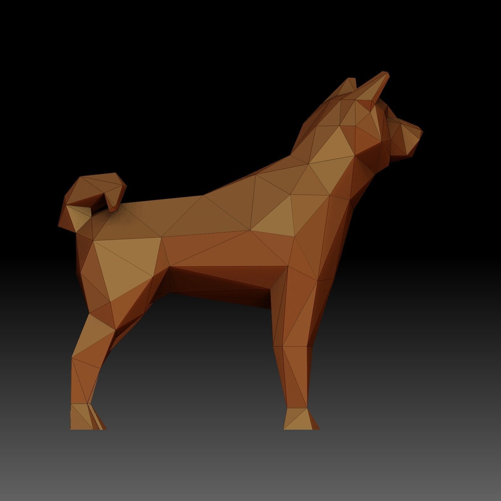 Low poly Shiba inu 3D model 3D printable | CGTrader