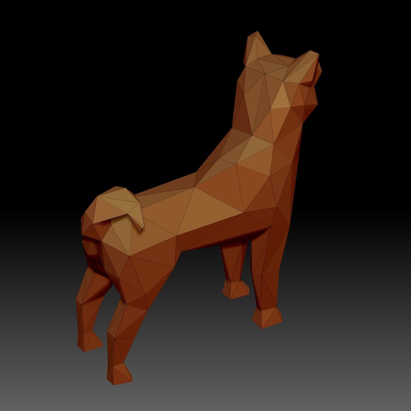 Low poly Shiba inu 3D model 3D printable | CGTrader
