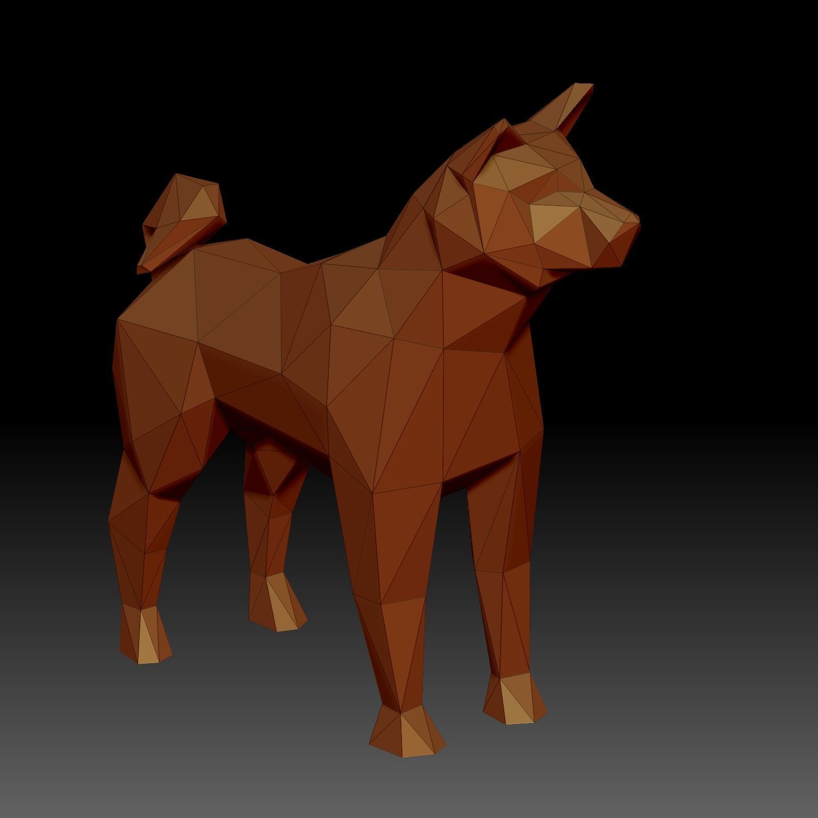 Low poly Shiba inu 3D model 3D printable | CGTrader