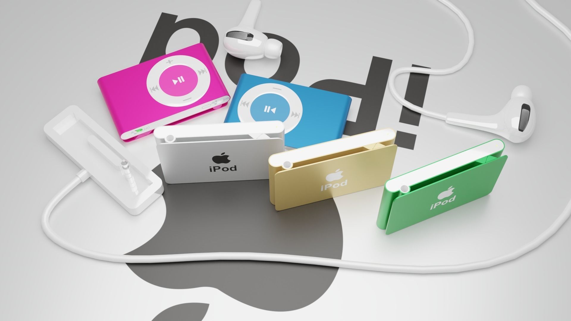 Apple iPod shuffle Low-poly 3D model 3D model | CGTrader