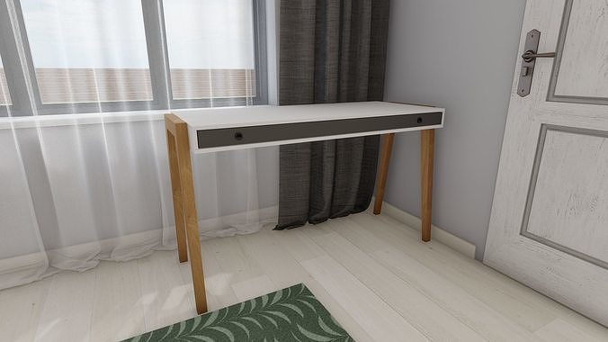 Table desk free 3D model | CGTrader