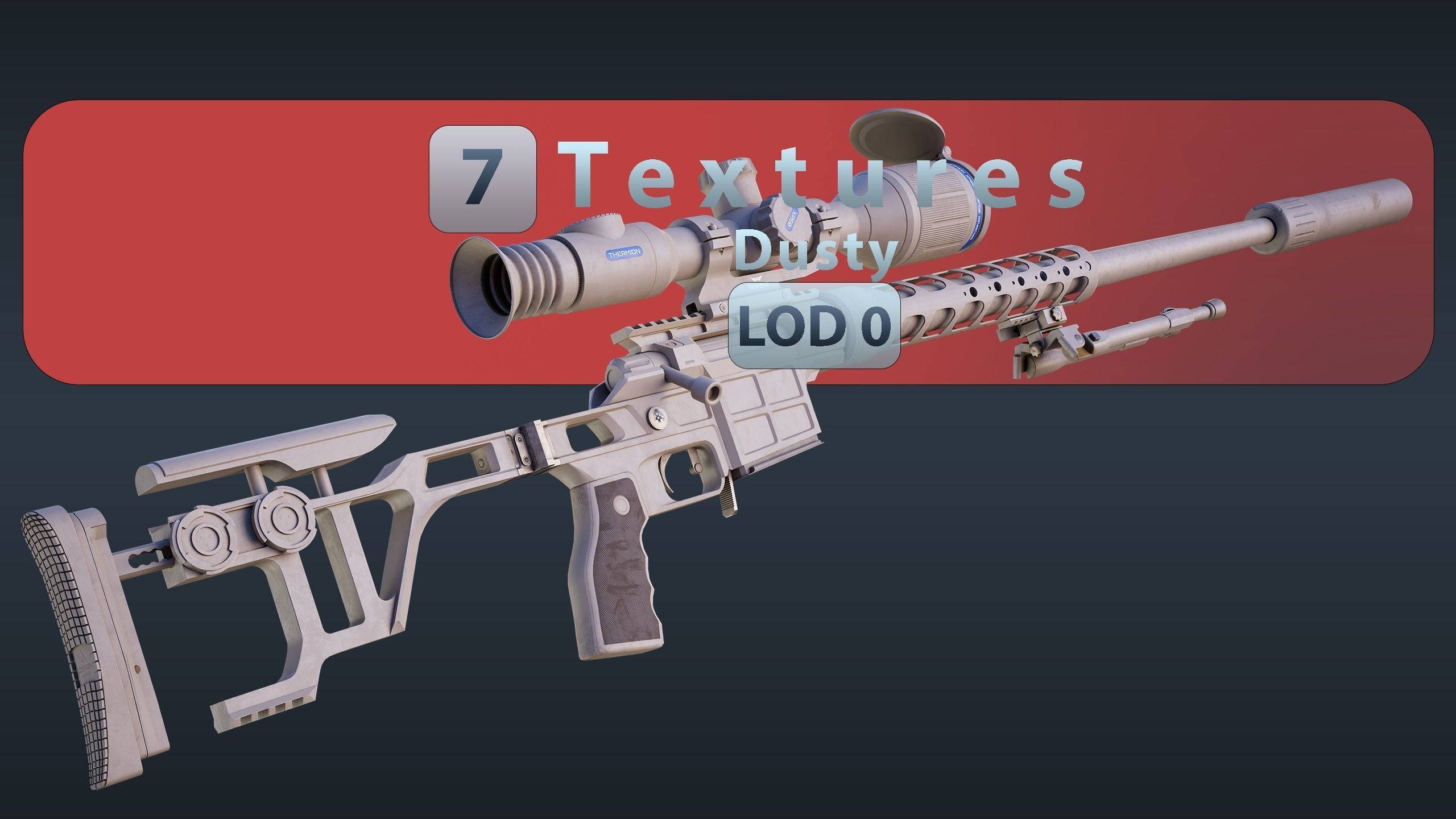 3D model Sniper Rifle DVL-10-M2-Urbana - 5 Attachments - Vol - 00 VR ...