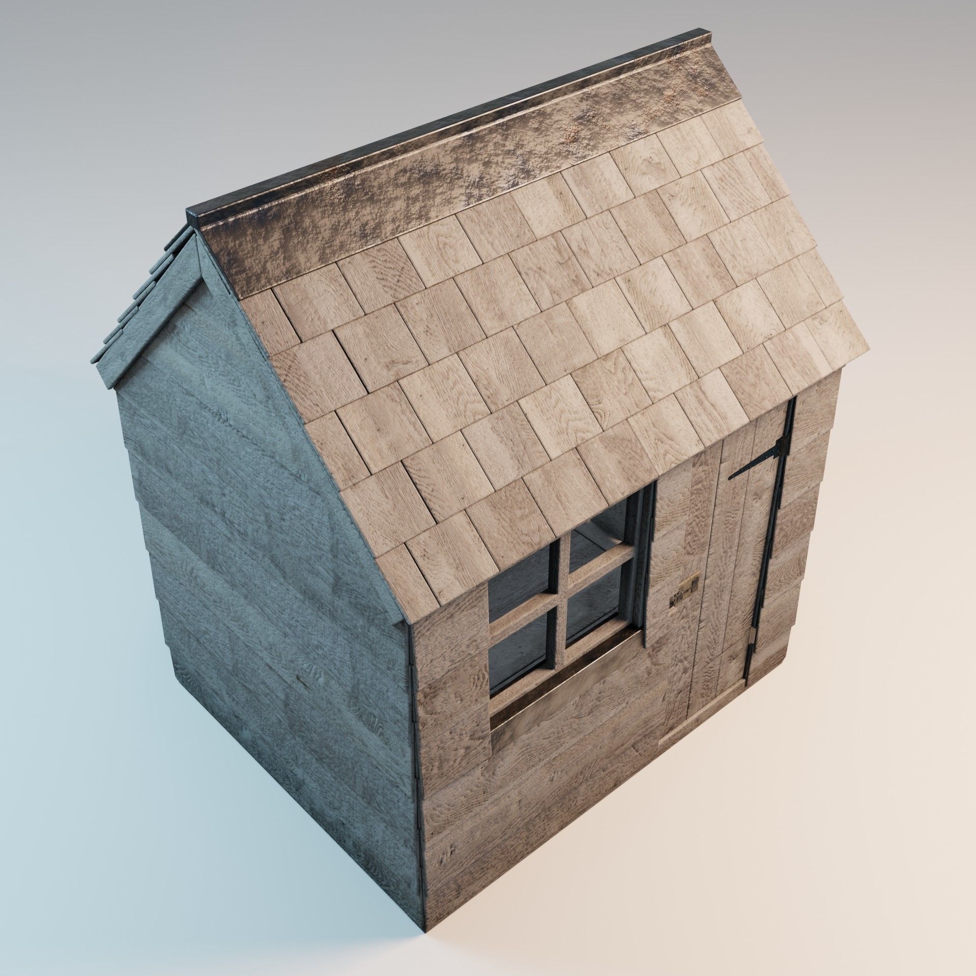 3D model Garden Shed 3D Model - Wooden Hut - Low Poly - Game Ready VR ...