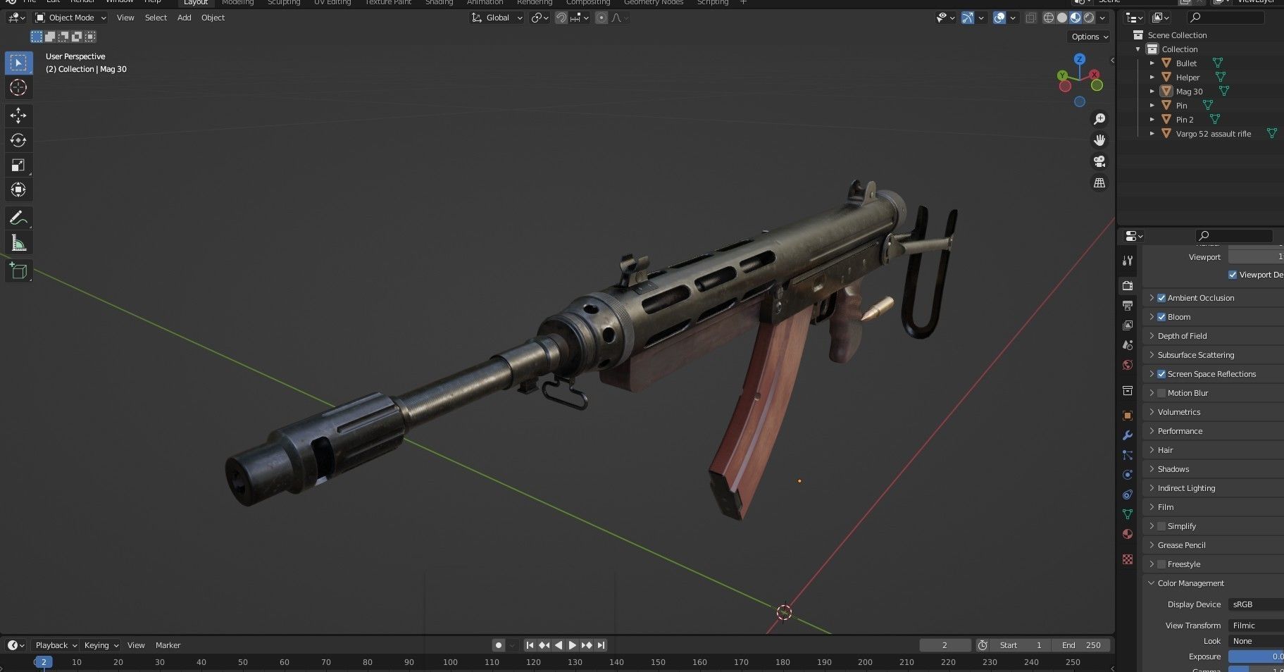 3D model Vargo 52 - Assault Rifle VR / AR / low-poly | CGTrader
