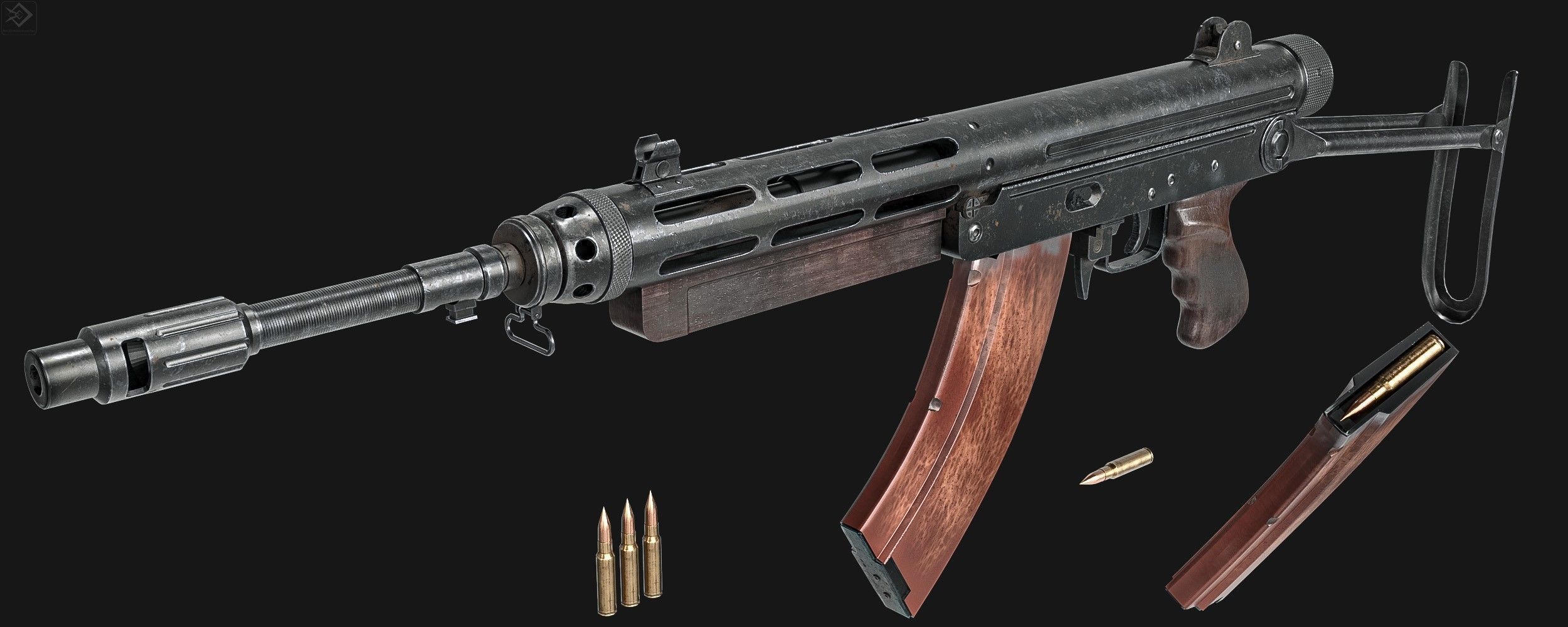 3D model Vargo 52 - Assault Rifle VR / AR / low-poly | CGTrader