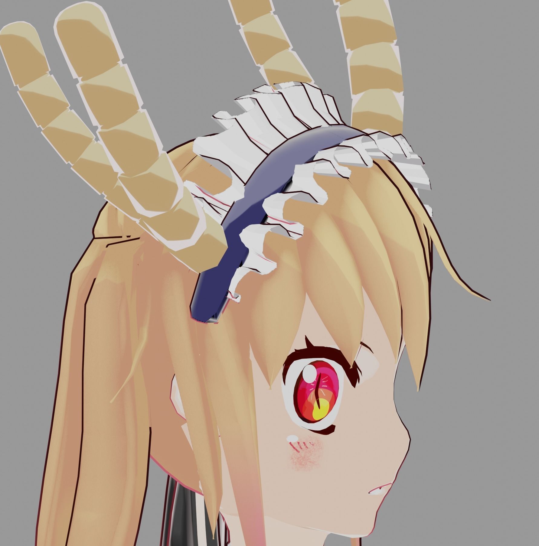 Toru dragon maid 3D model rigged | CGTrader