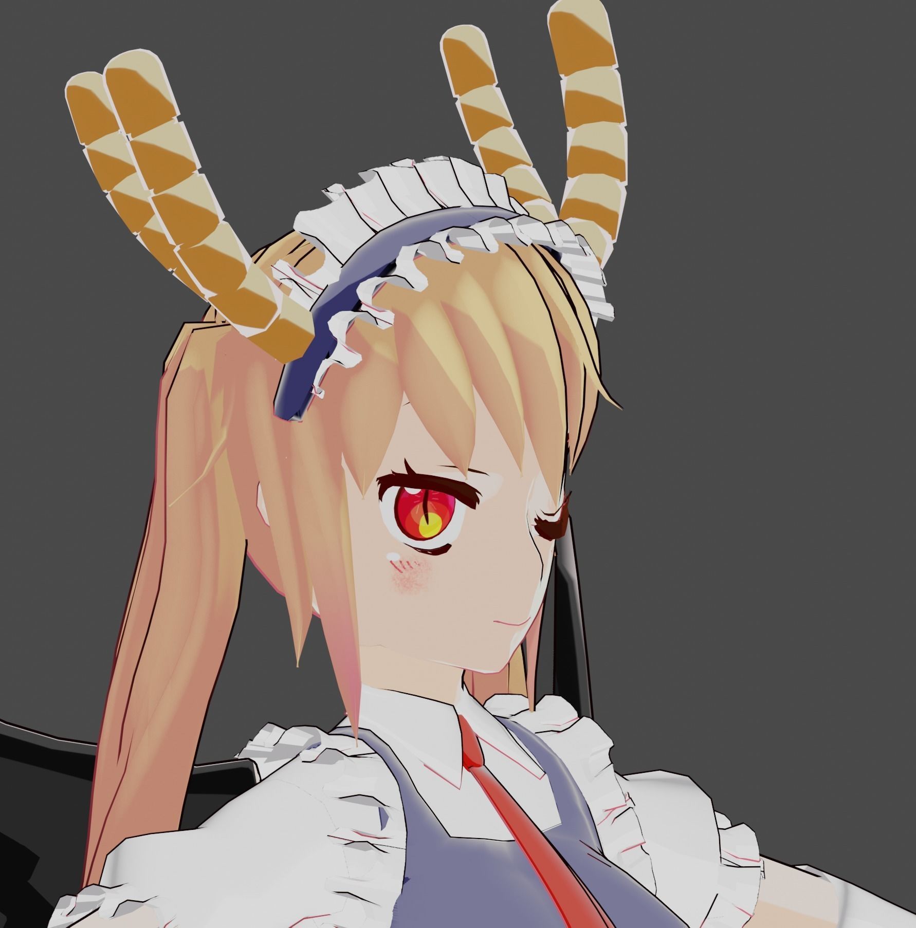 Toru dragon maid 3D model rigged | CGTrader