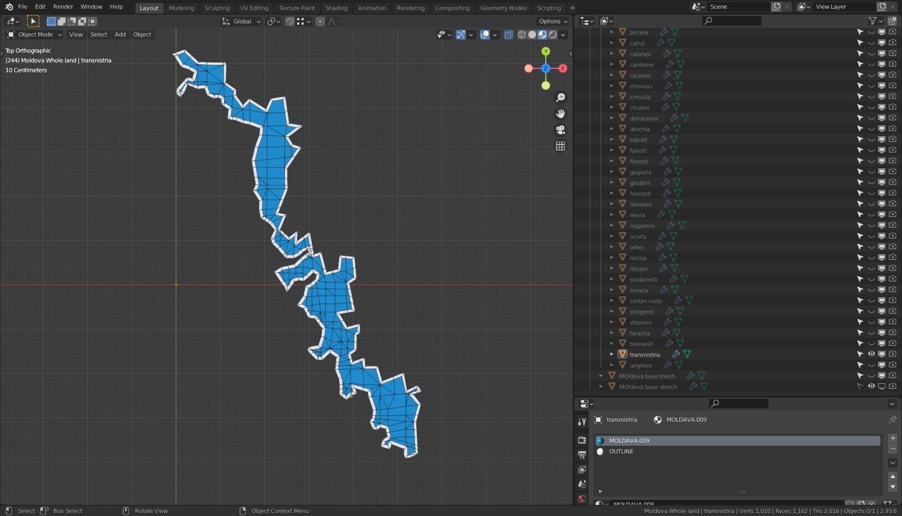 3D model MOLDOVA POLITICAL MAP LAYOUT VR / AR / low-poly | CGTrader