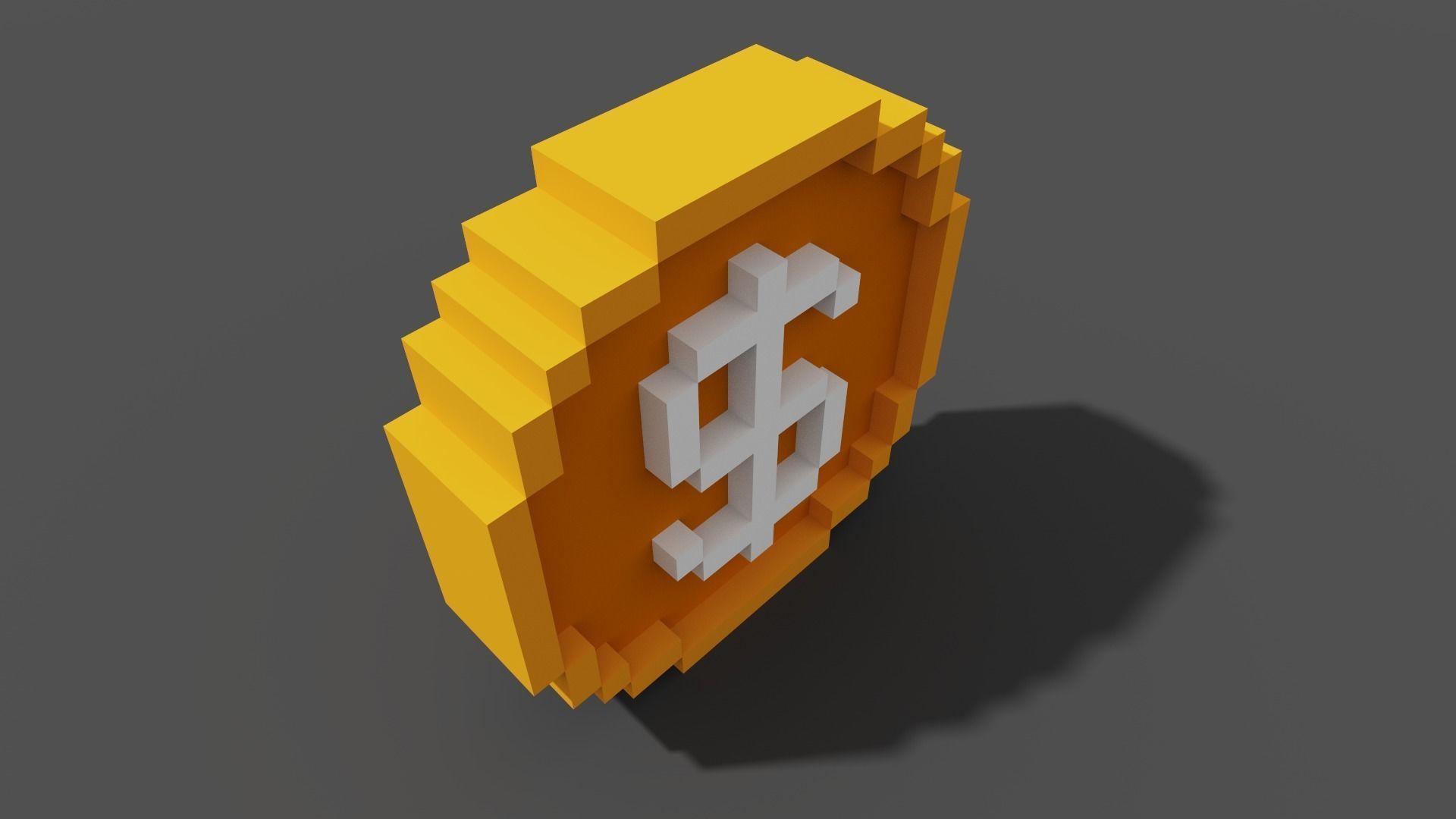3D model US dollar 8bit two sided coin VR / AR / low-poly | CGTrader