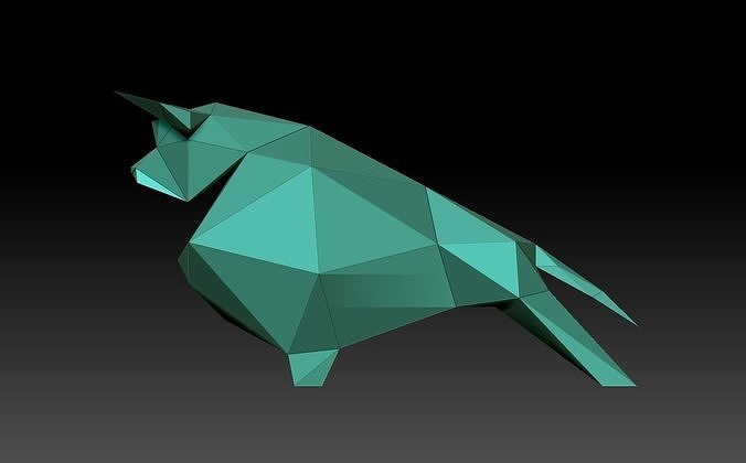 Low poly bull polygonal bird 3D model 3D printable | CGTrader