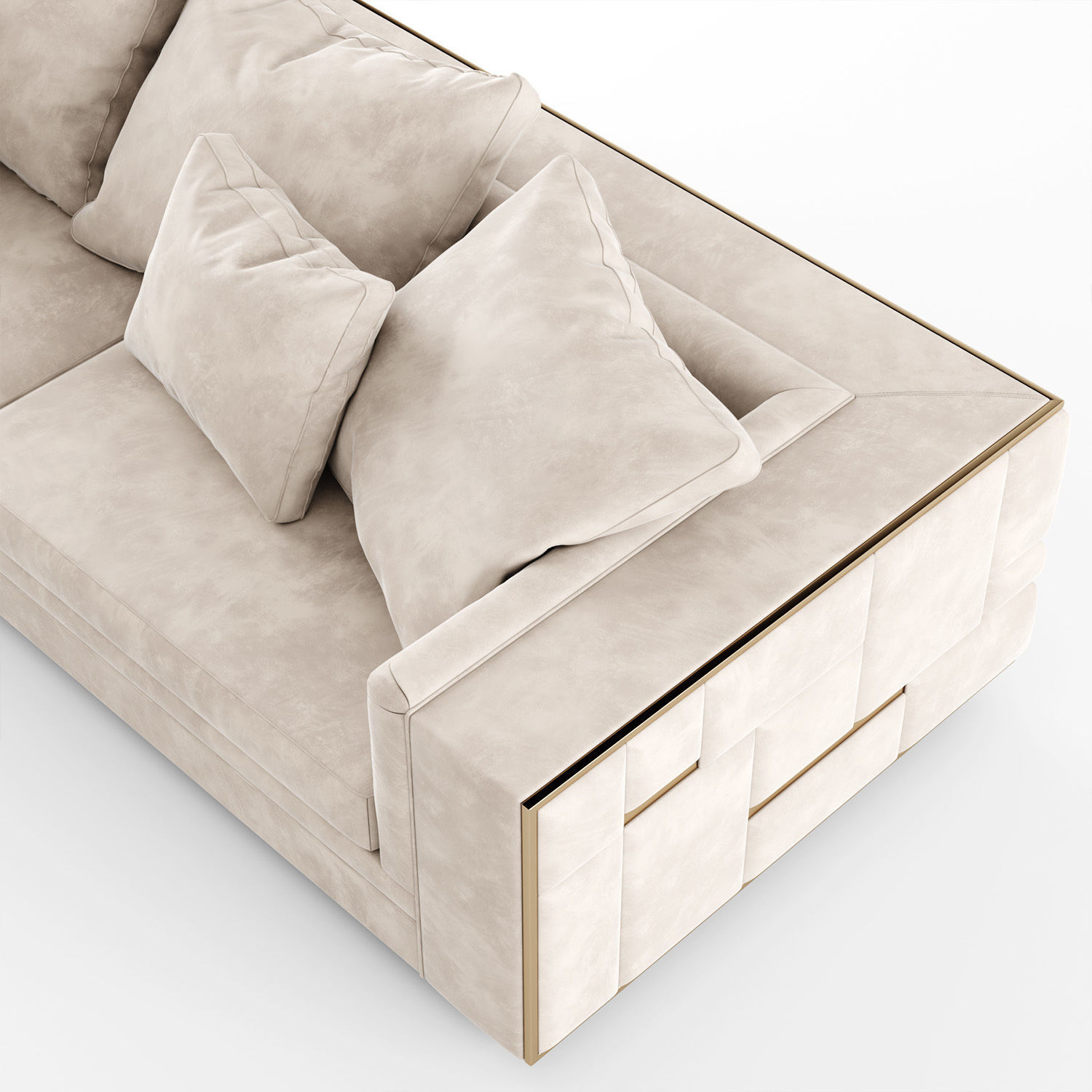 Visionnaire BABYLON Sectional leather sofa 01 3D model | CGTrader