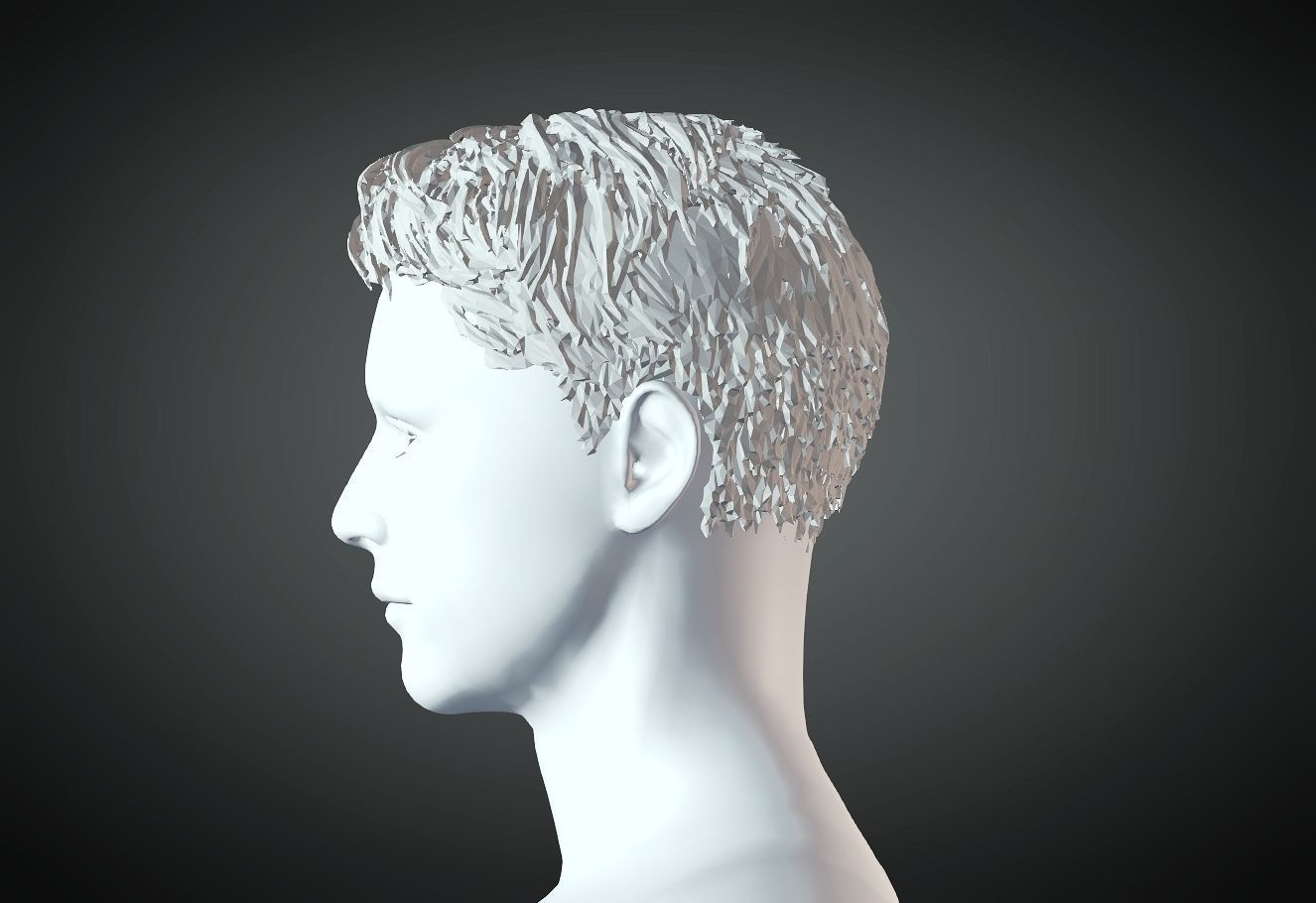 3D Hair style for Man 60 3D model 3D model 3D printable | CGTrader