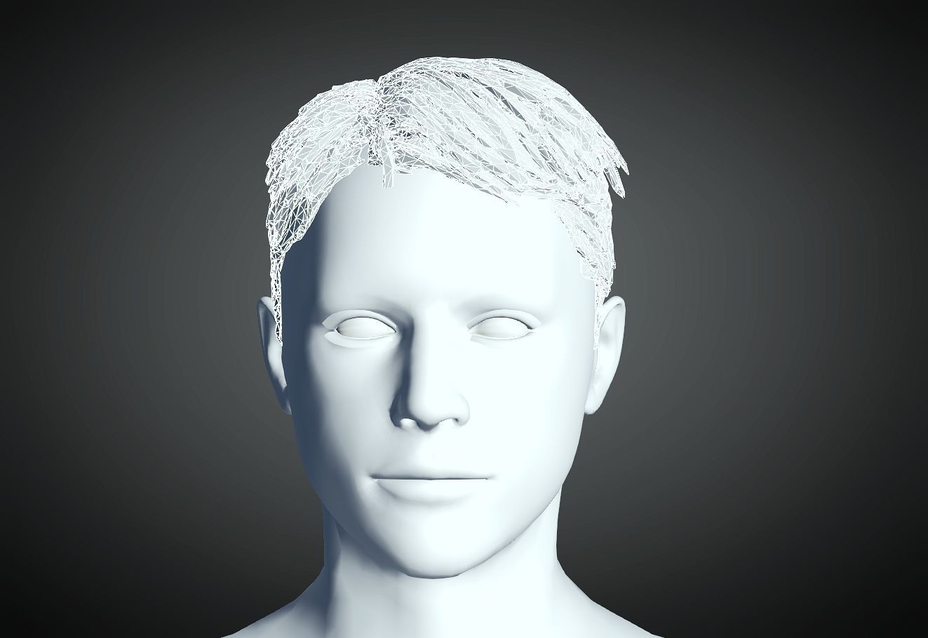 3D Hair style for Man 60 3D model 3D model 3D printable | CGTrader