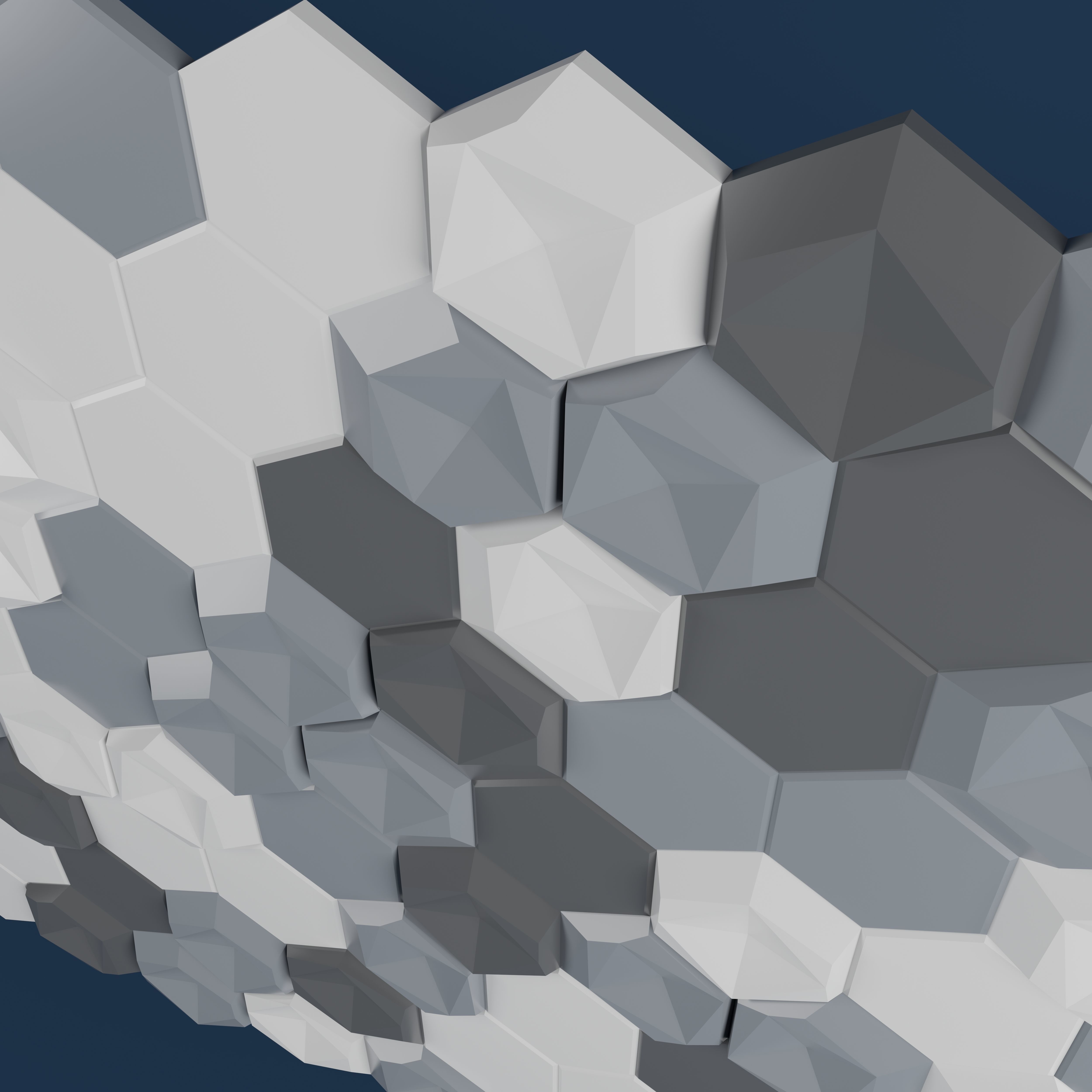 Hexagonal 3D Wall Panel 3D model | CGTrader