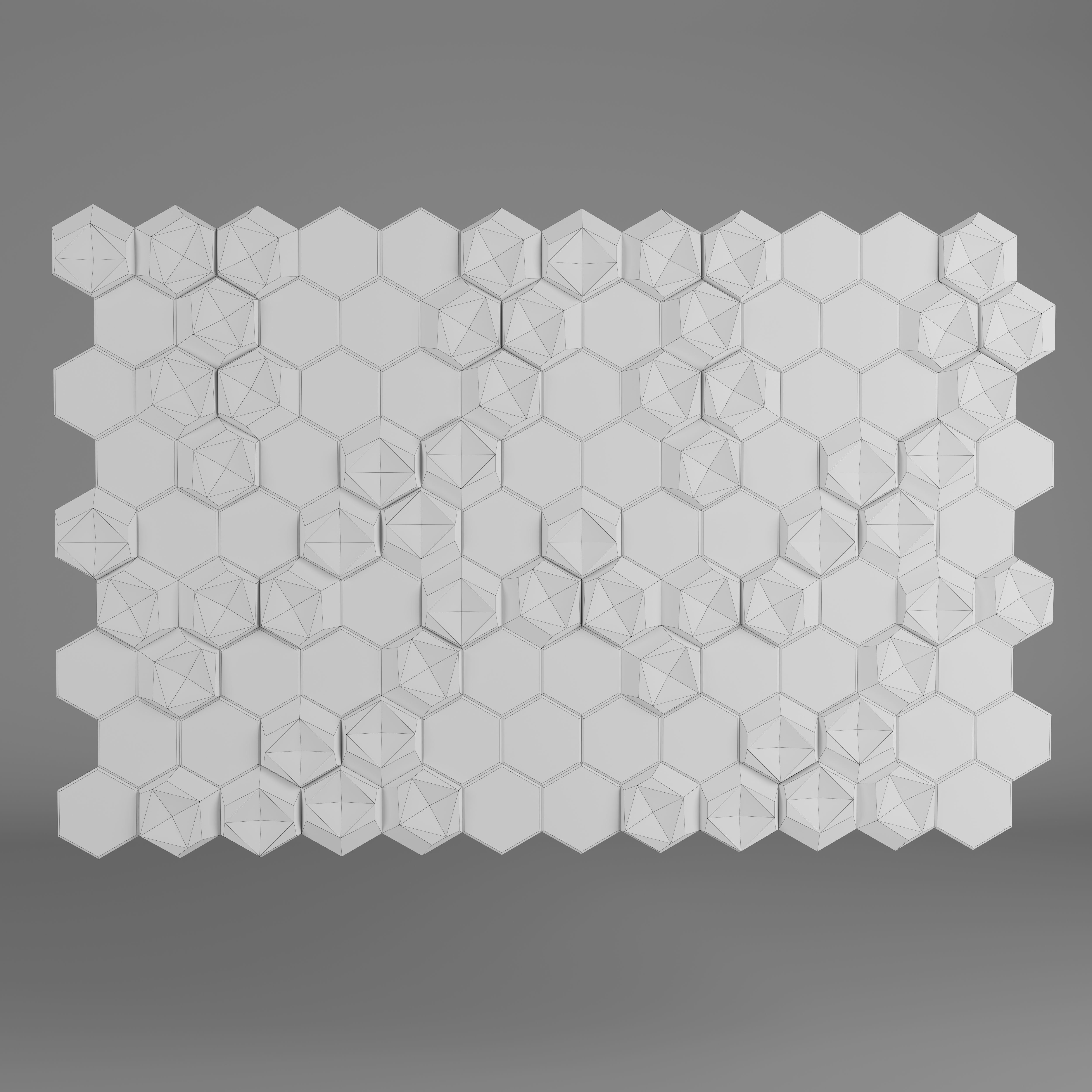 Hexagonal 3D Wall Panel 3D model | CGTrader