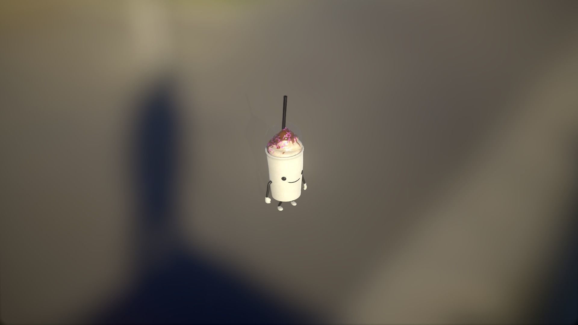 3D model Slurpy cartoon character holding milkshake VR / AR / low-poly ...