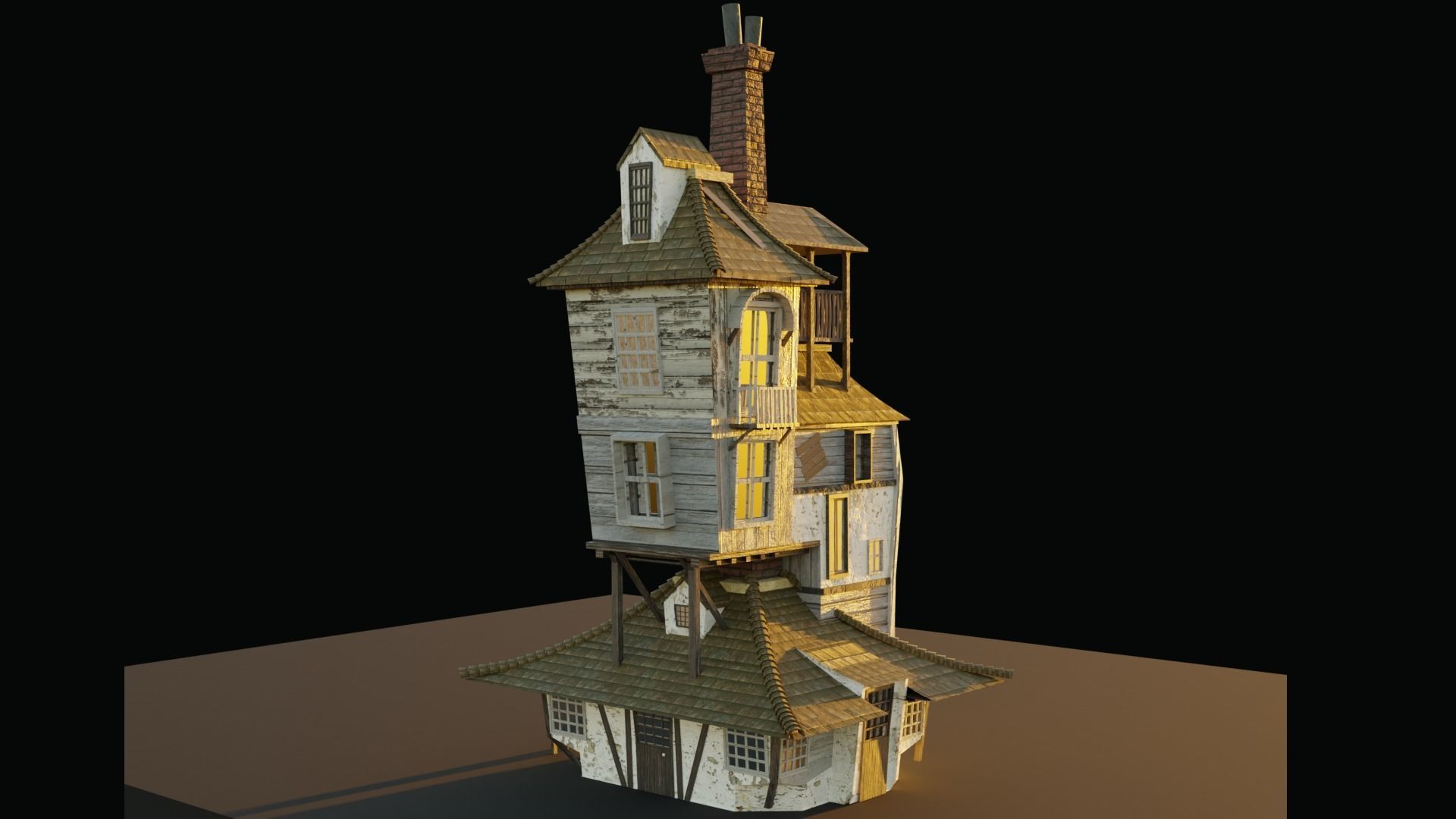 Harry Potter Weasley House The Burrow 3D model | CGTrader