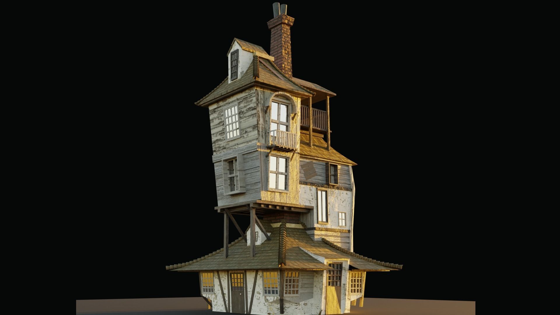 Harry Potter Weasley House The Burrow 3D model | CGTrader