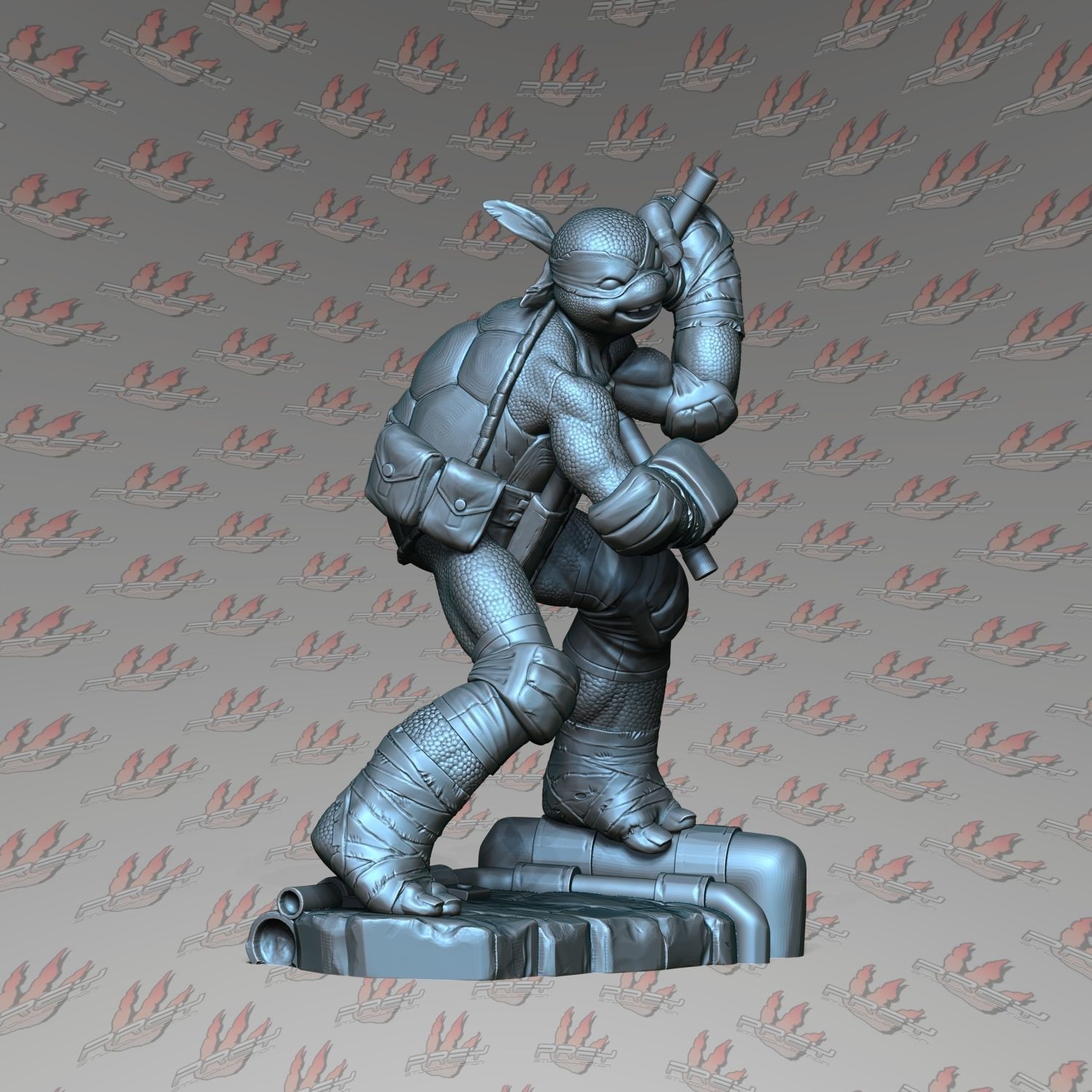 Mikey 1-10 scale TMNT - IDW 3D model 3D printable | CGTrader