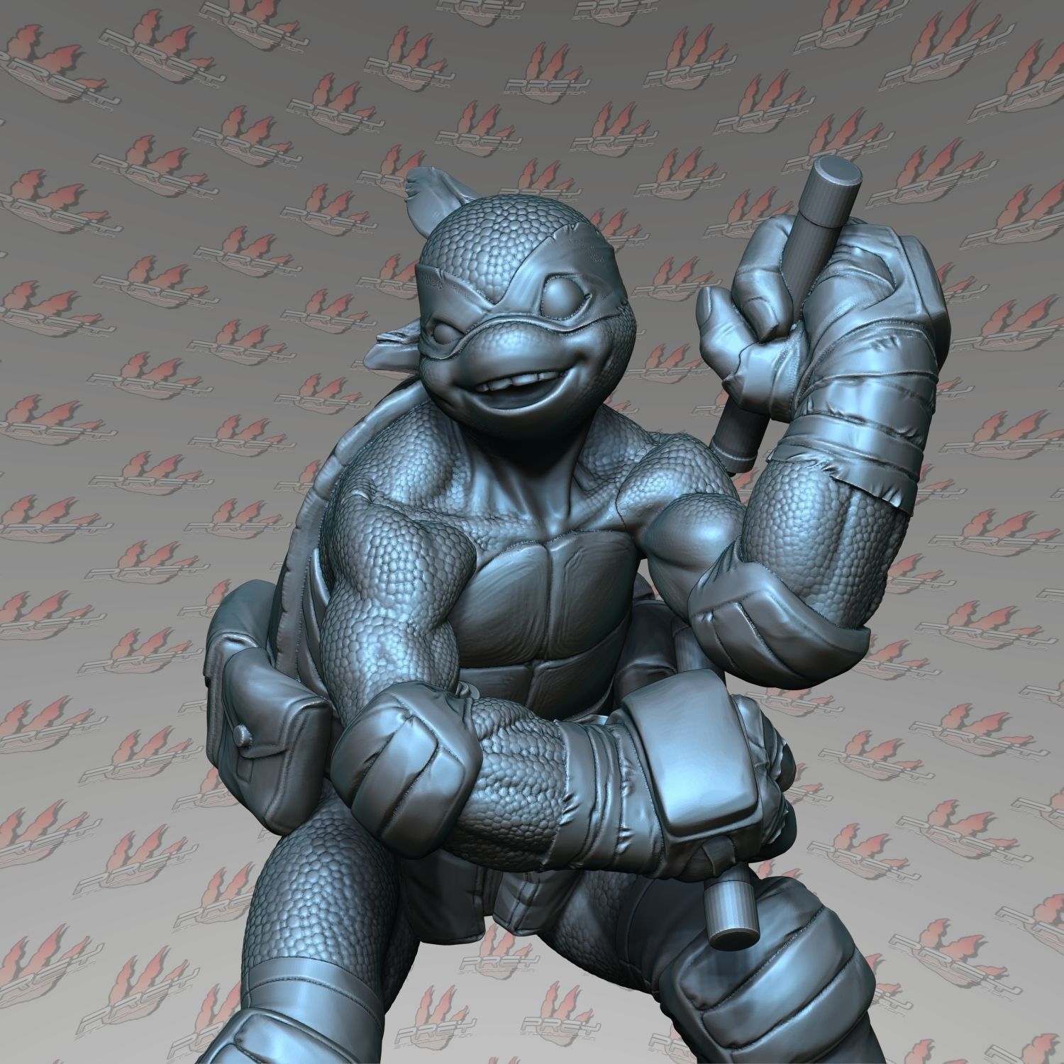 Mikey 1-10 scale TMNT - IDW 3D model 3D printable | CGTrader