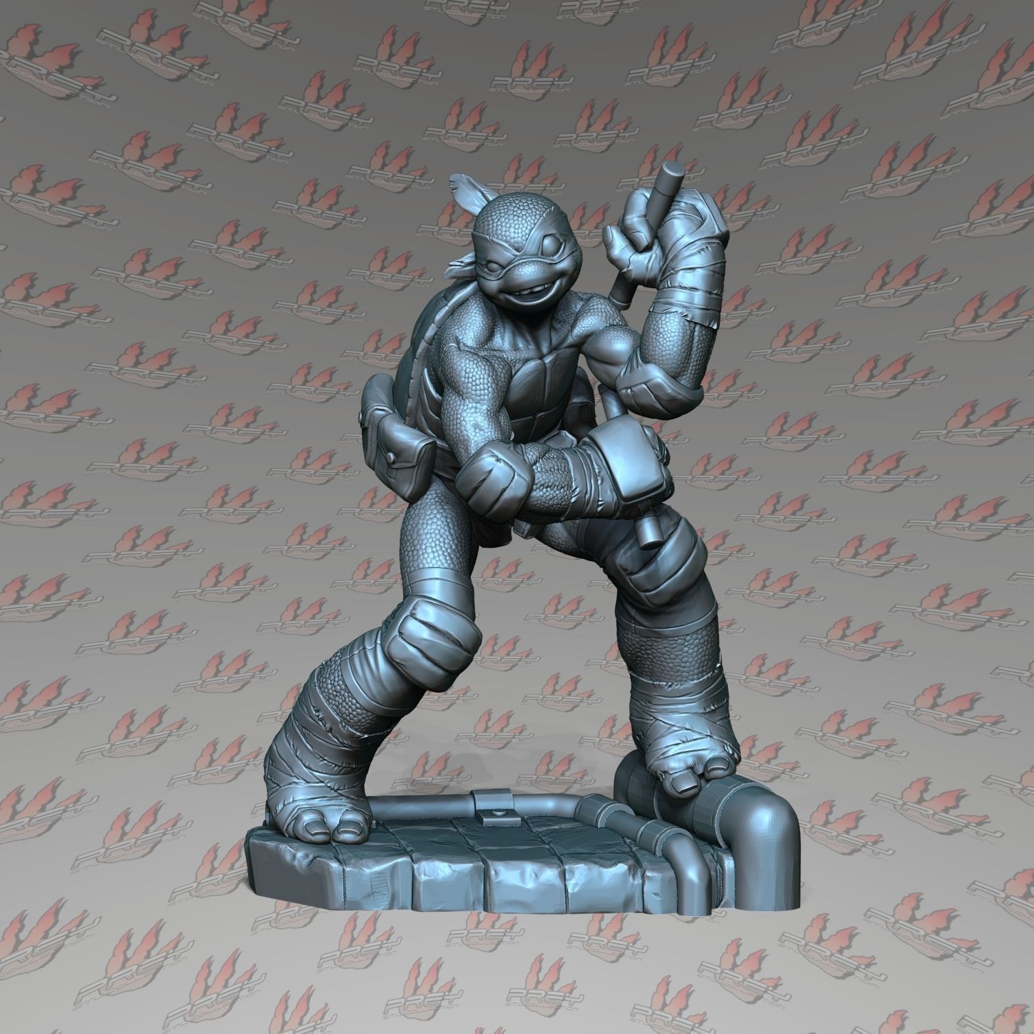 Mikey 1-10 scale TMNT - IDW 3D model 3D printable | CGTrader