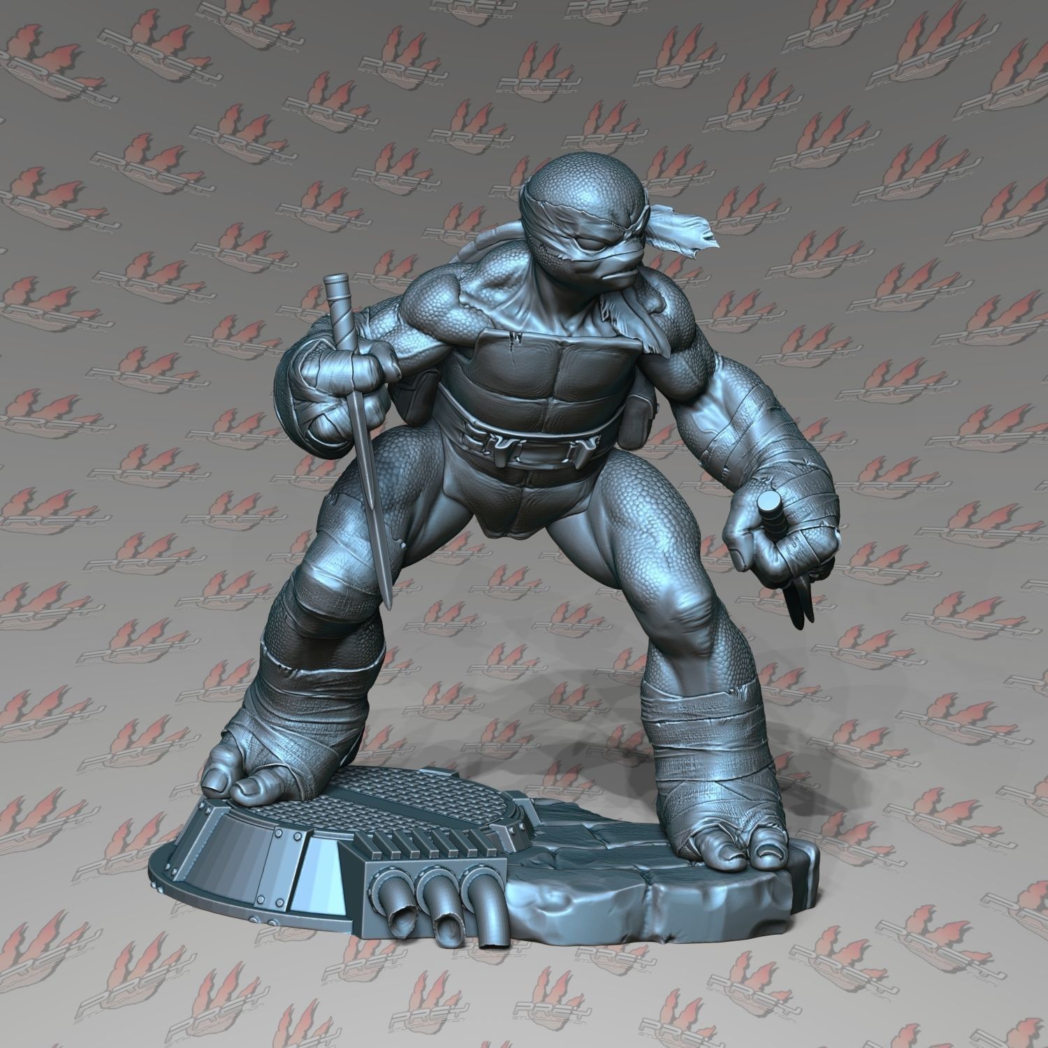 Raph 1-10 scale TMNT - IDW 3D model 3D printable | CGTrader