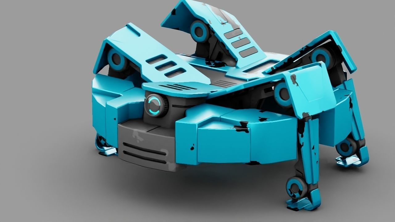 Spy robot rigged - animated 3D model animated rigged | CGTrader