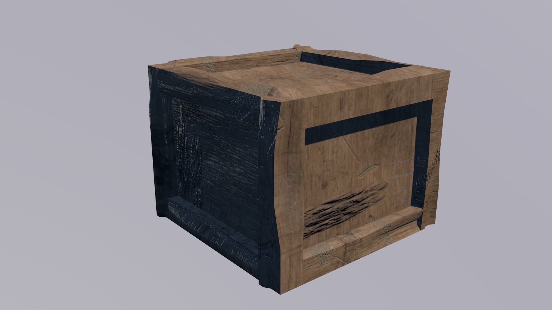 Box Low Poly wooden free VR / AR / low-poly 3D model | CGTrader