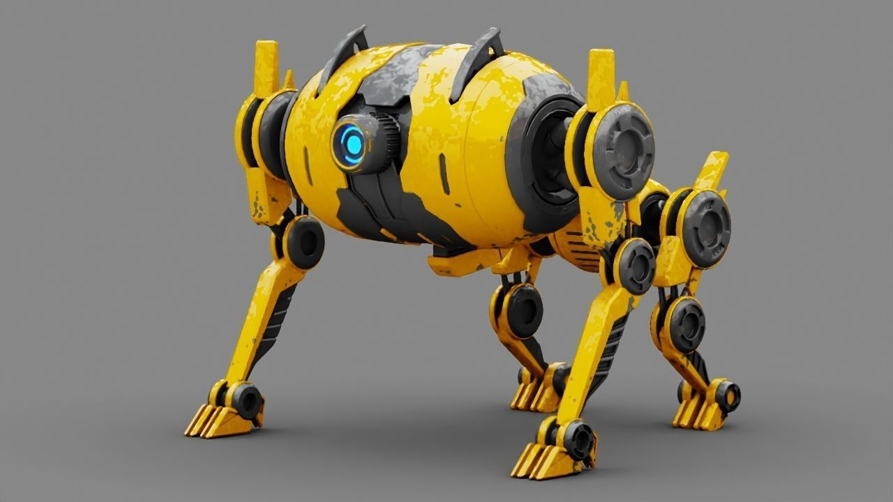 4Leg bot Rigged 3D model rigged | CGTrader