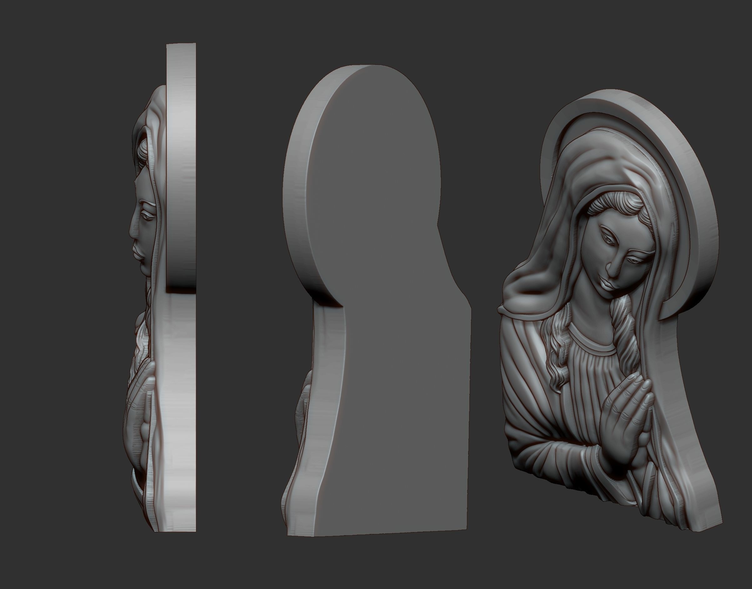 Virgin Mary 3D print model STL 3D model 3D printable | CGTrader