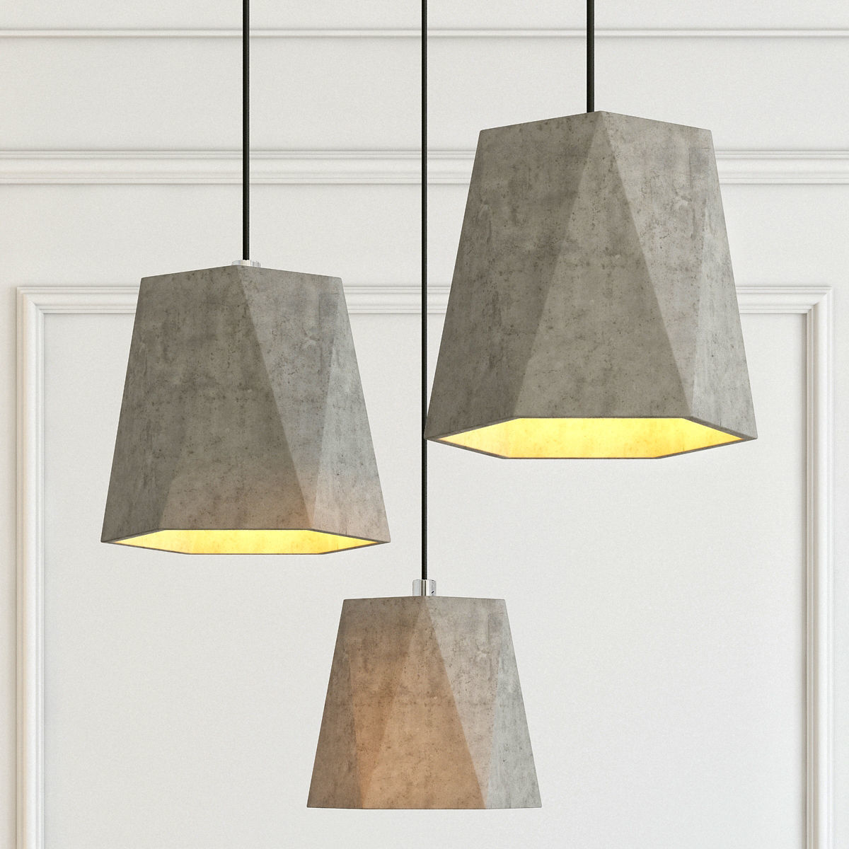 Modern cement lights 07 3D model | CGTrader