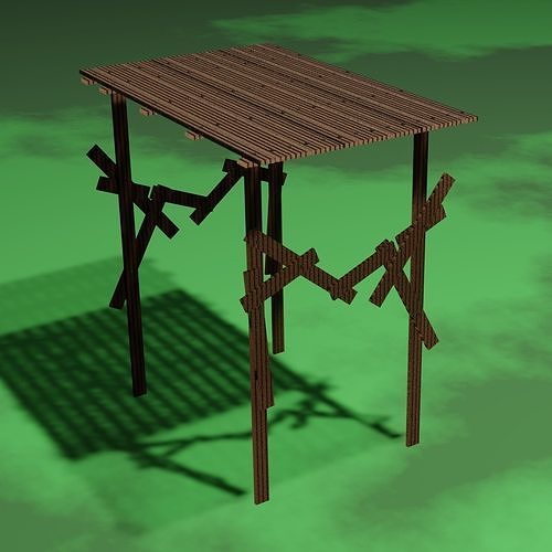 Wooden Platform 3D model | CGTrader